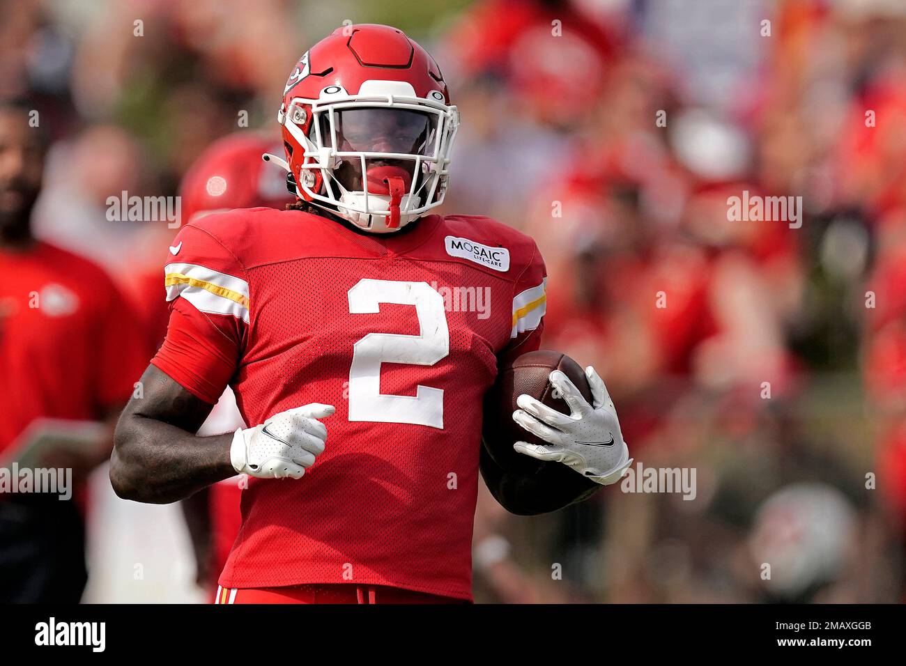 Kansas City Chiefs running back Ronald Jones runs during NFL football ...