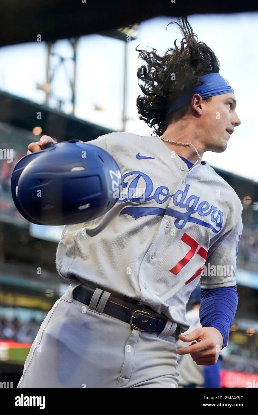 Los Angeles Dodgers' James Outman against the San Francisco Giants ...