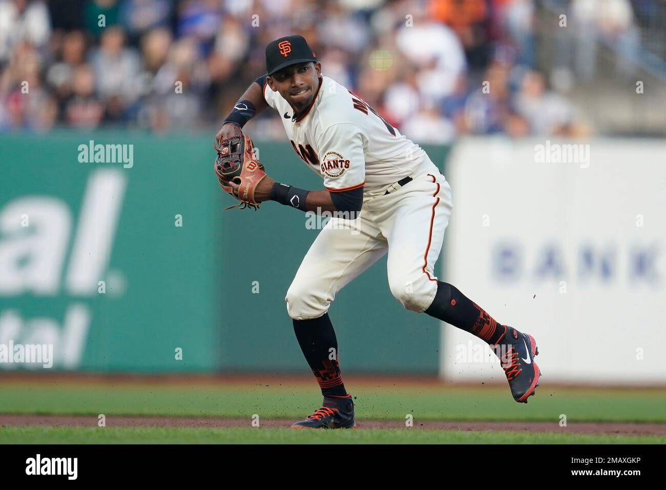 San Francisco Giants' Dixon Machado during a baseball game against the ...