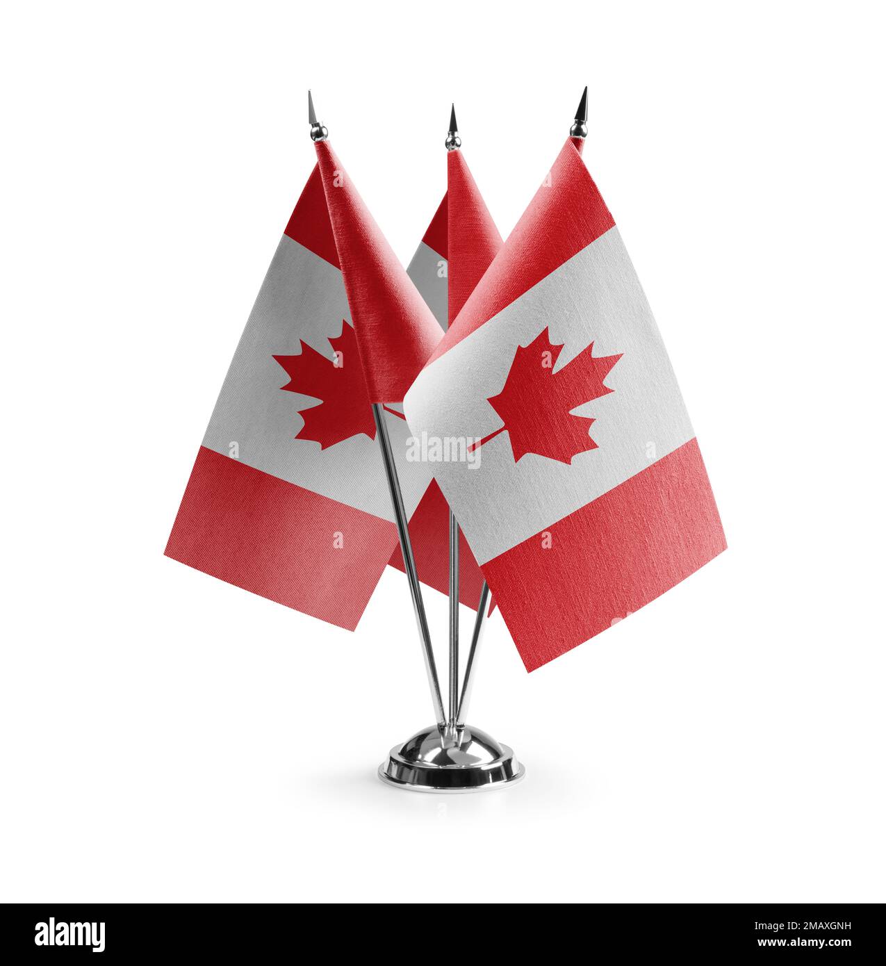 Small national flags of the Canada on a white background Stock Photo ...