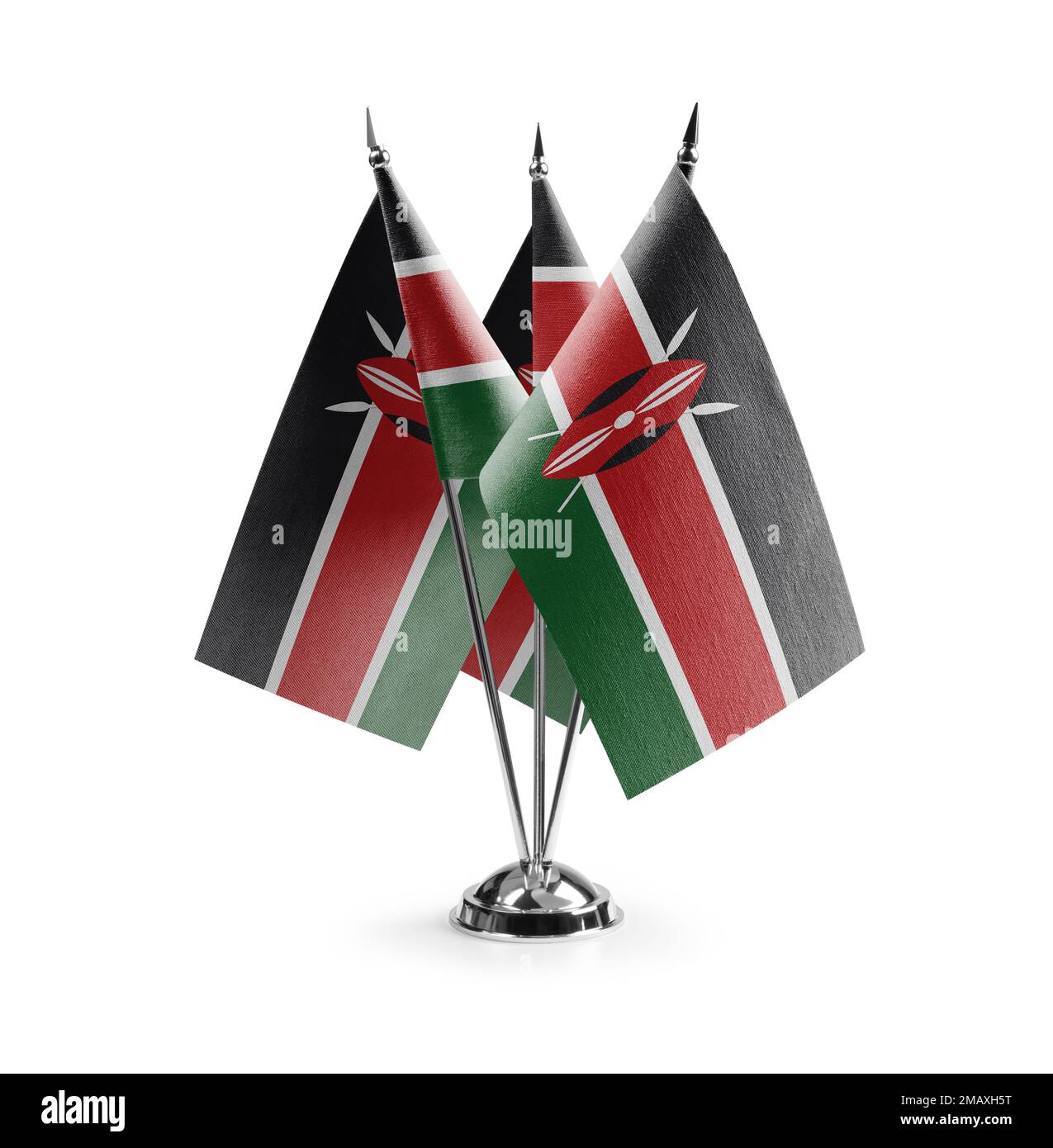 Small national flags of the Kenya on a white background Stock Photo - Alamy