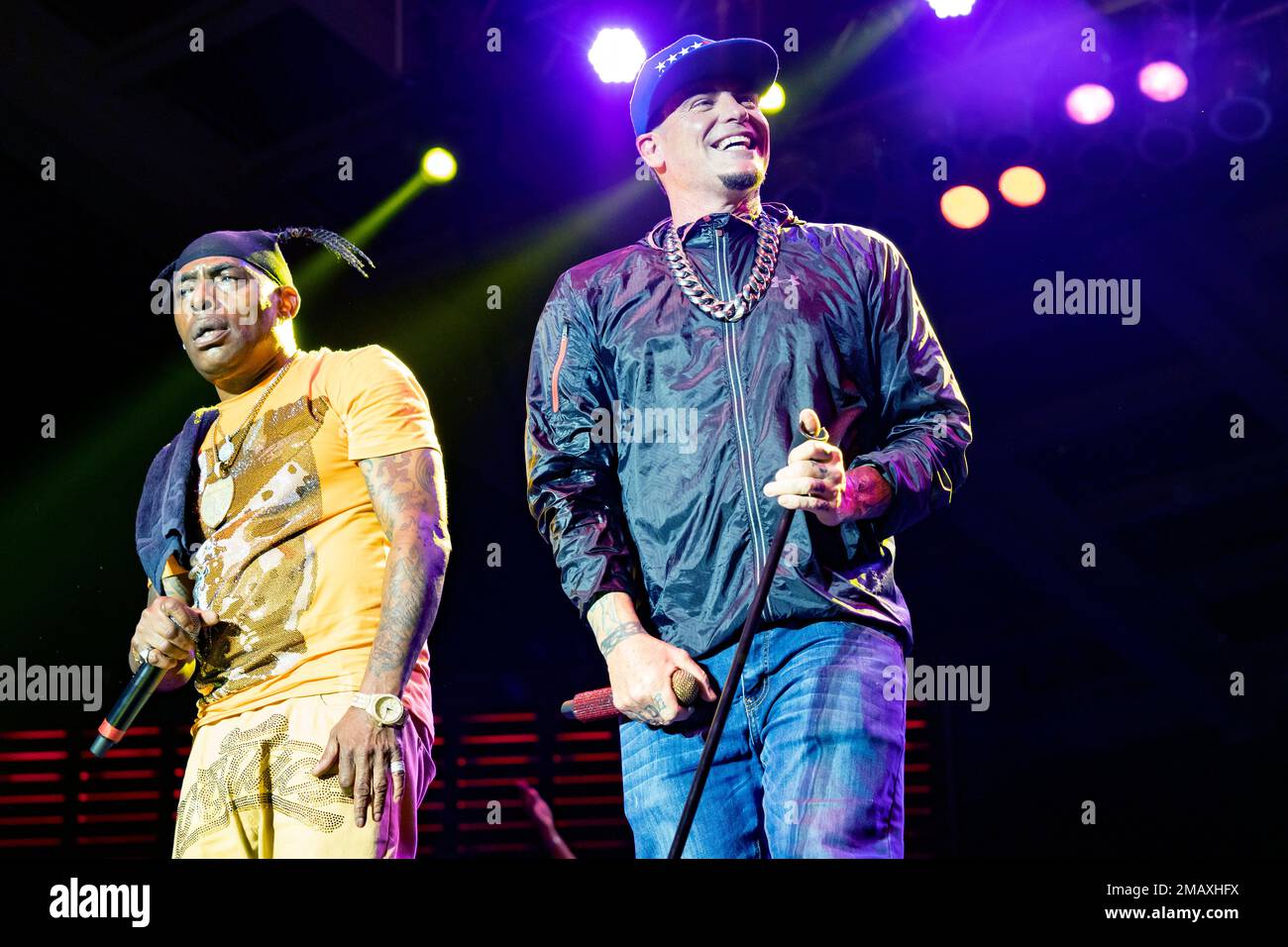 Coolio, left, and Vanilla Ice perform during the "I Love The 90's" tour ...