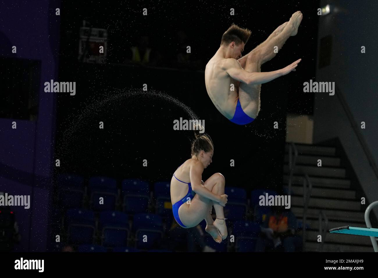 Scotland's Danny Mabbott, right and Clara Kerr perform during the Mixed ...