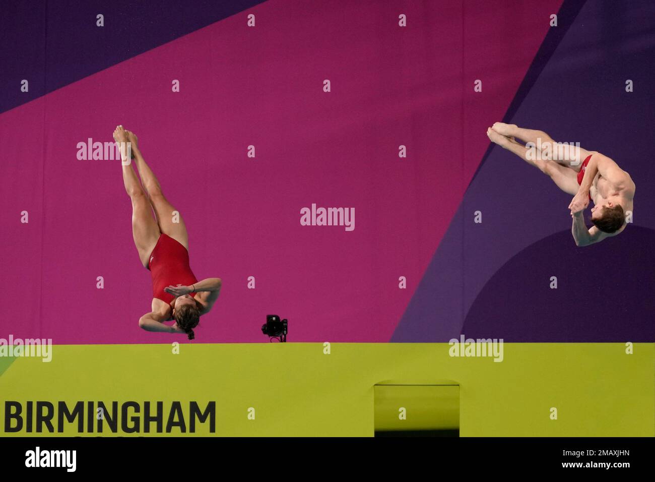 Canada's Bryden Hattie, right, and Margo Erlam perform during the Mixed ...