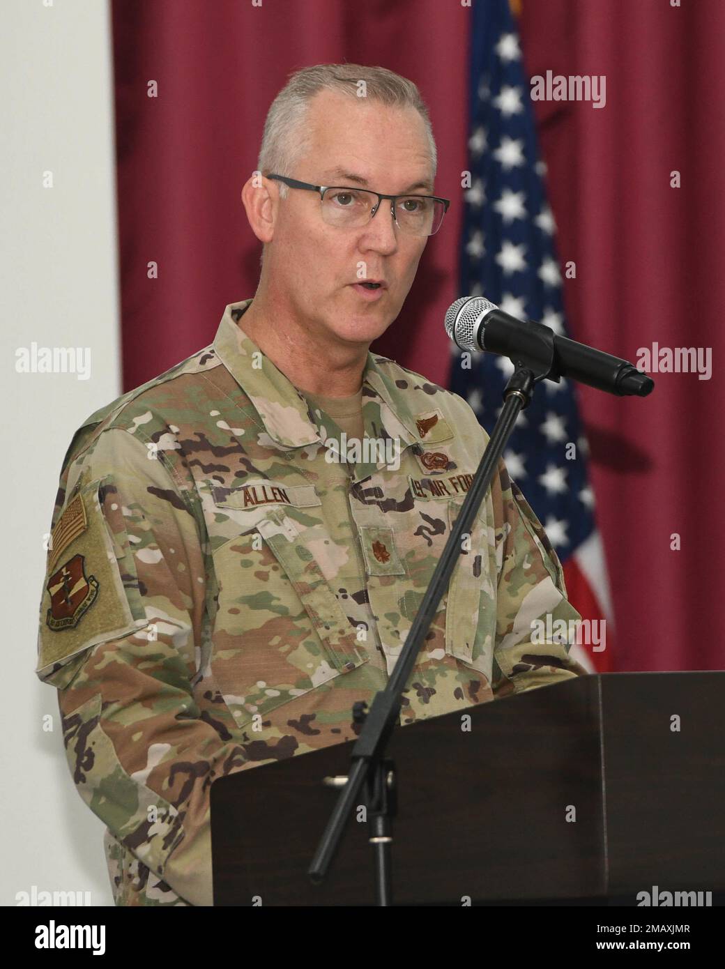 Maj. Scott Allen, the Chief of Public Affairs with the 380th Air ...