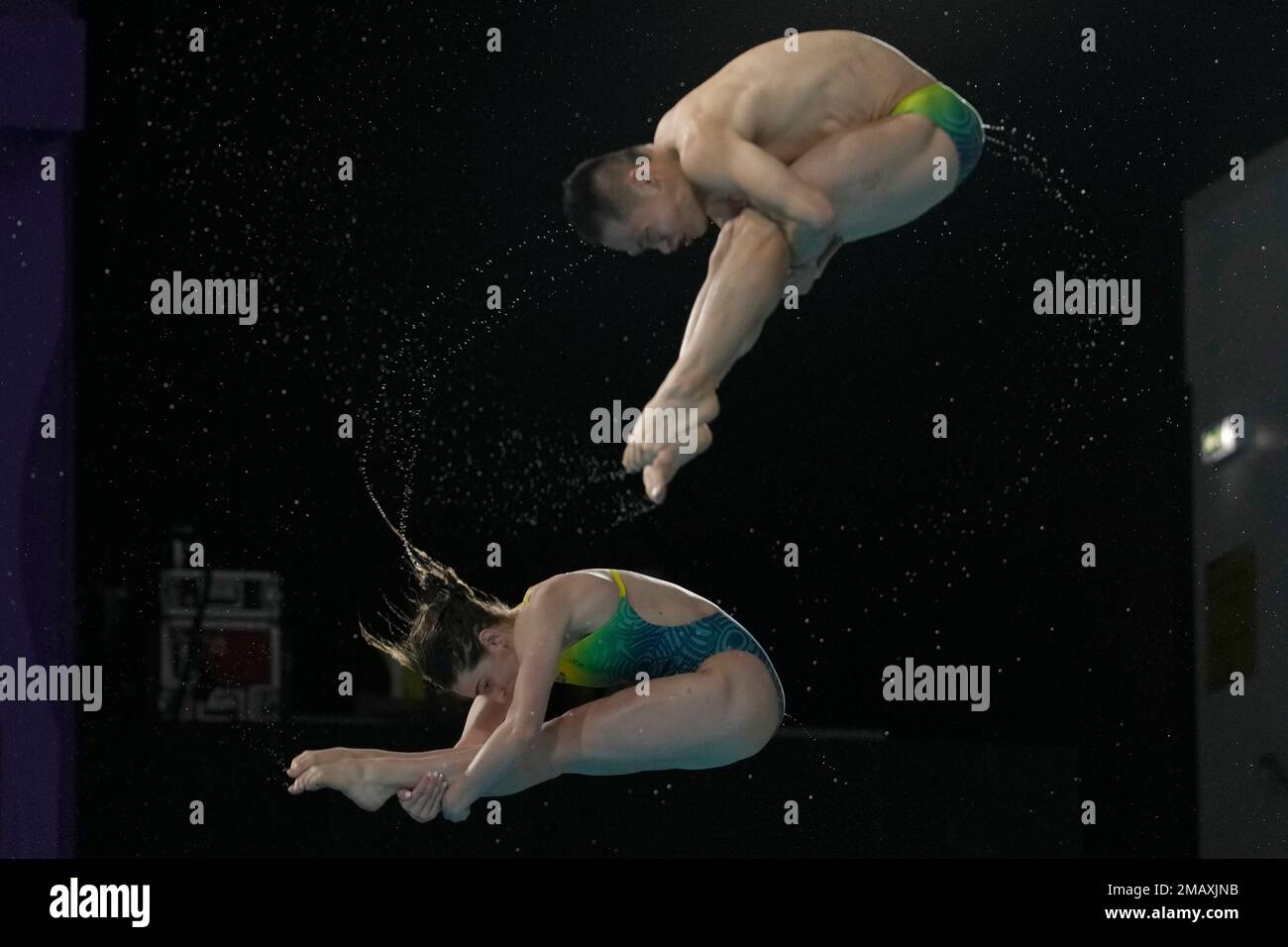 Australia's Shixin Li, right, and Maddison Keeney perform during the ...