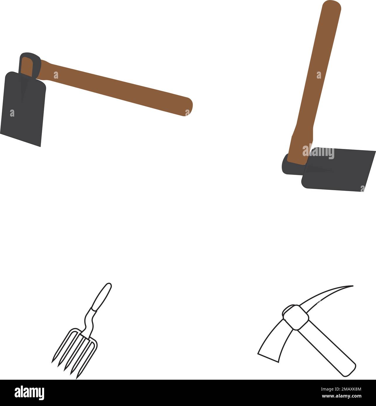 gardening tool logo illustration design Stock Vector Image & Art - Alamy