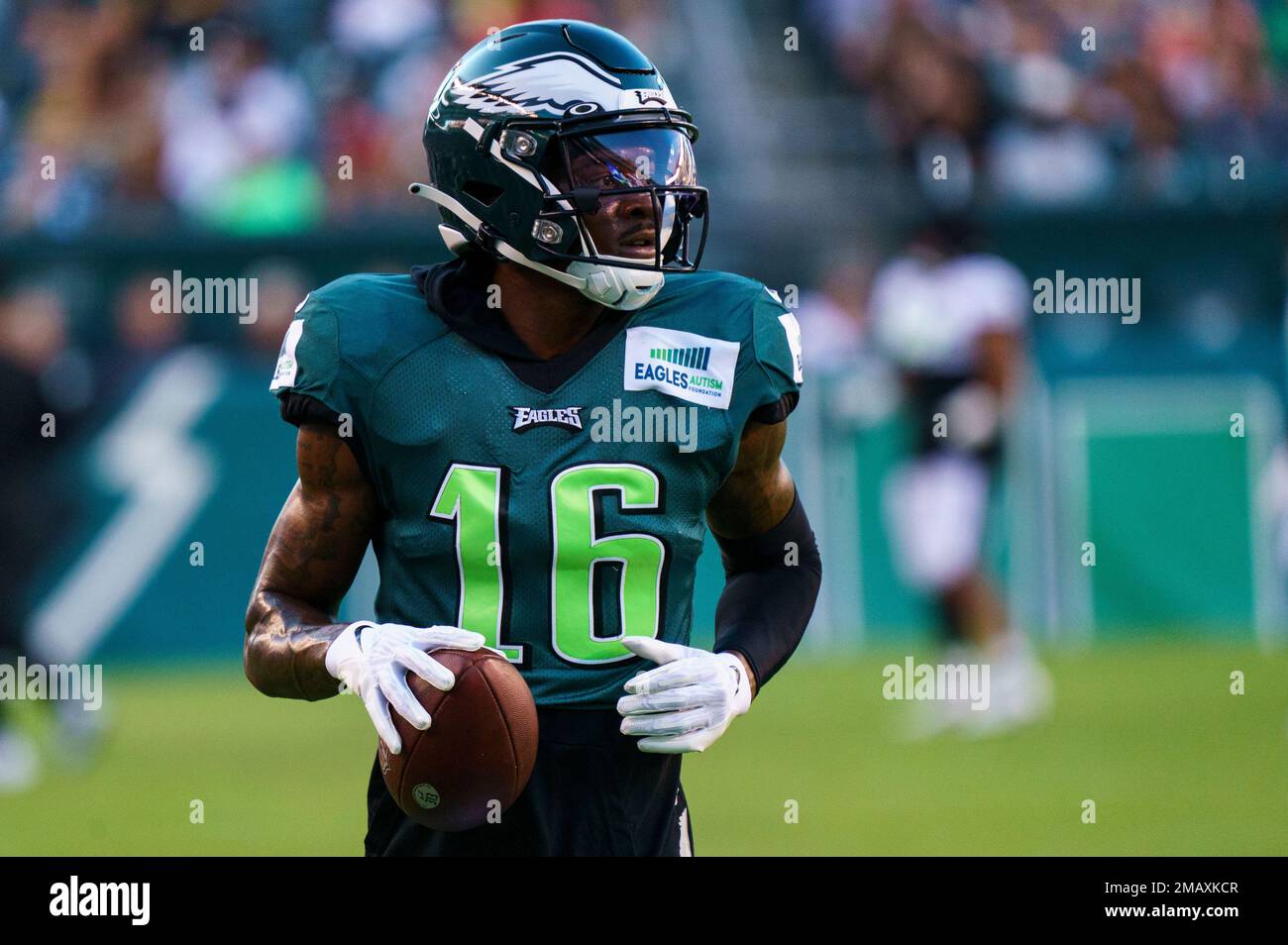 Philadelphia Eagles' Quez Watkins in action during practice at NFL ...