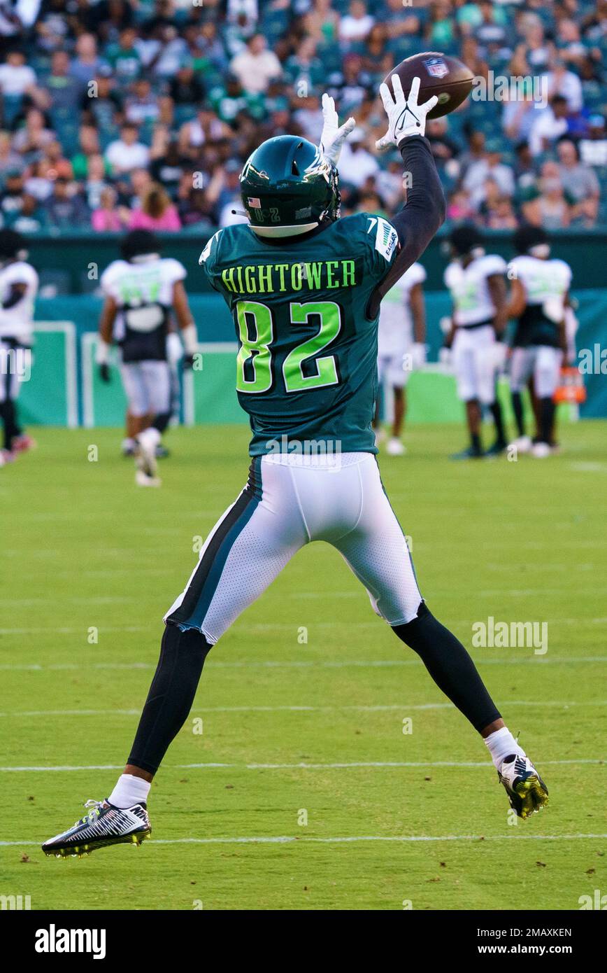 Philadelphia Eagles' John Hightower in action during practice at NFL ...