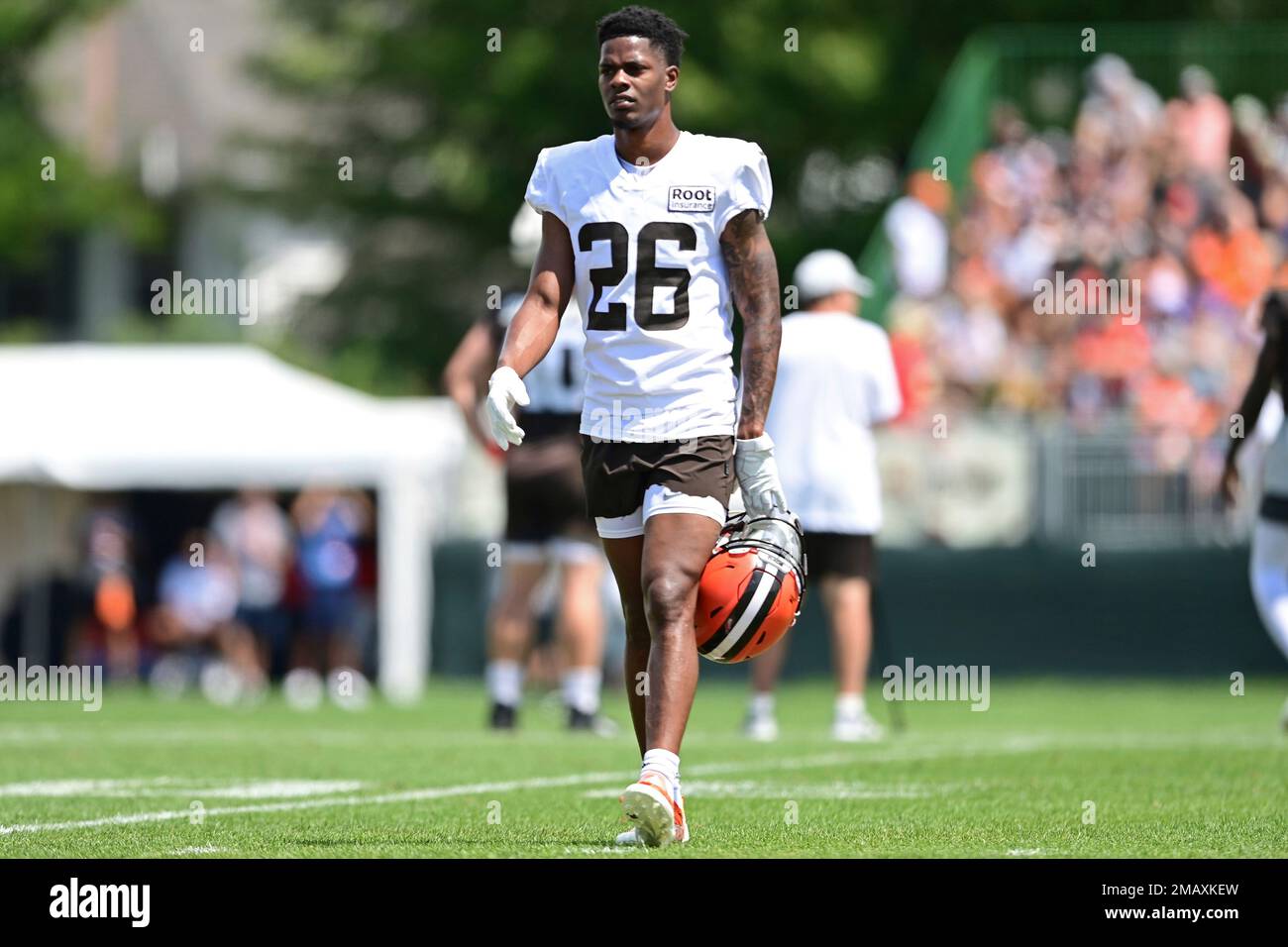 Cleveland Browns cornerback Greedy Williams walks during an NFL ...