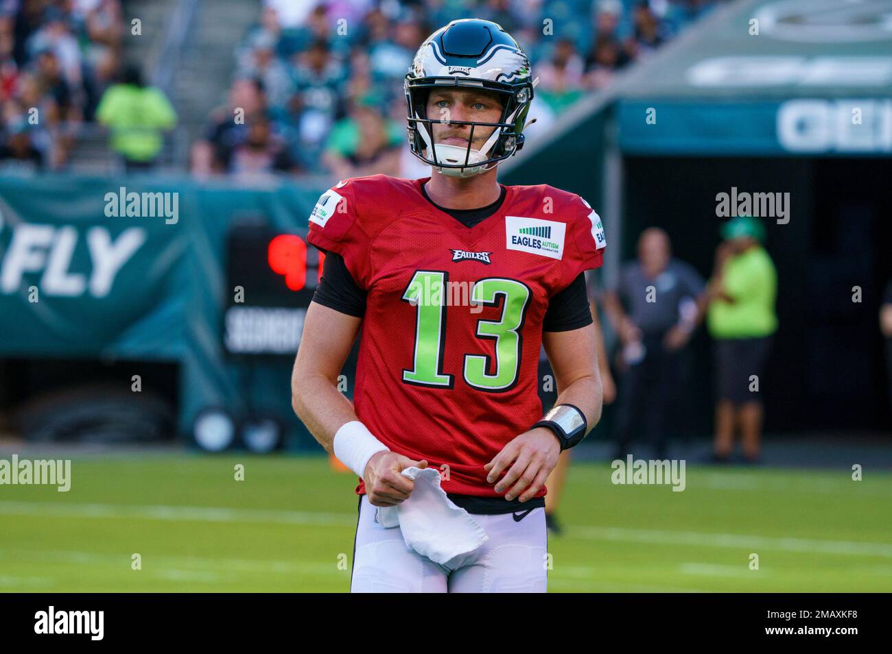 Philadelphia Eagles' Reid Sinnett in action during practice at NFL ...