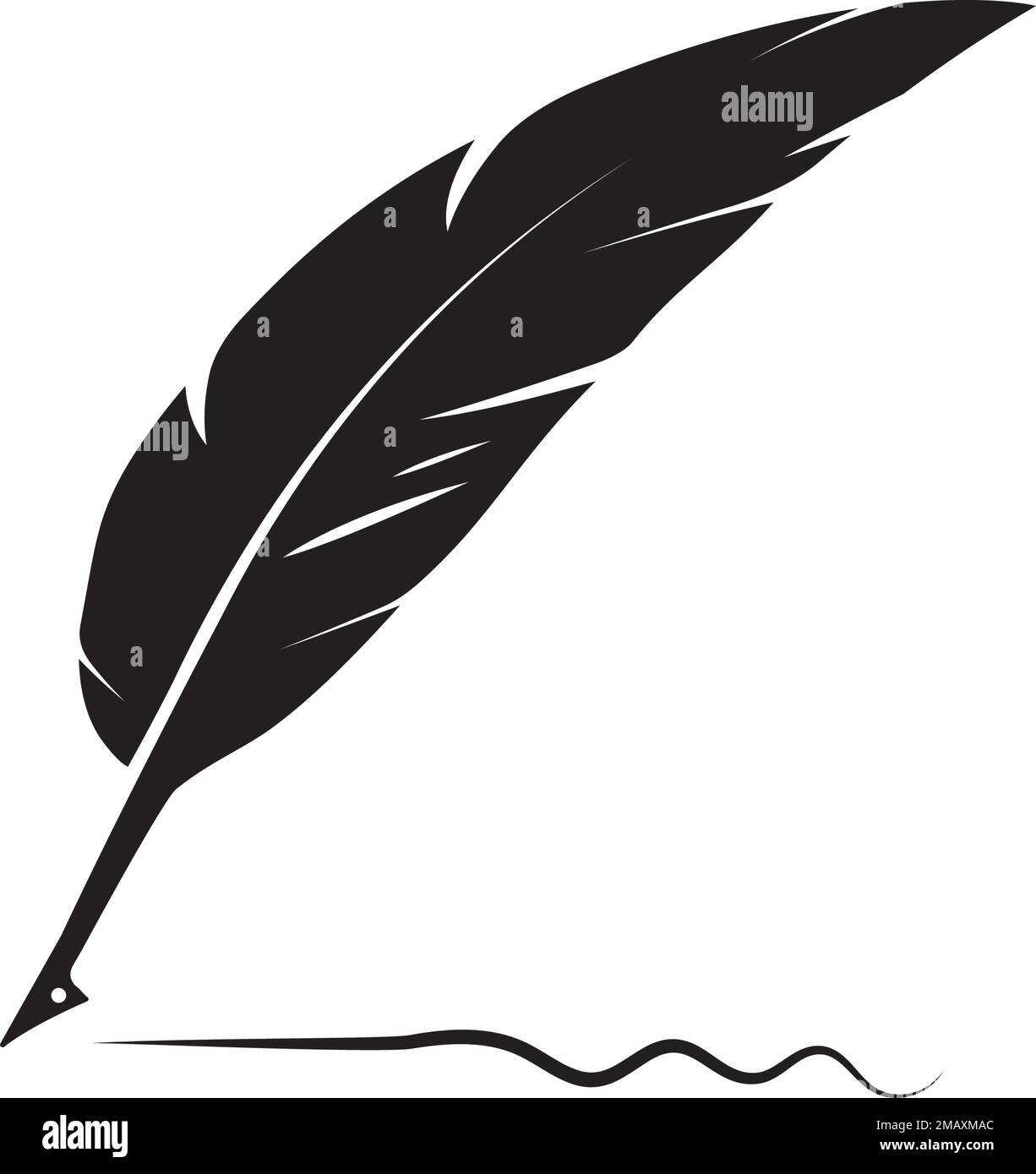 quill pen logo stock illustration design Stock Vector Image & Art - Alamy