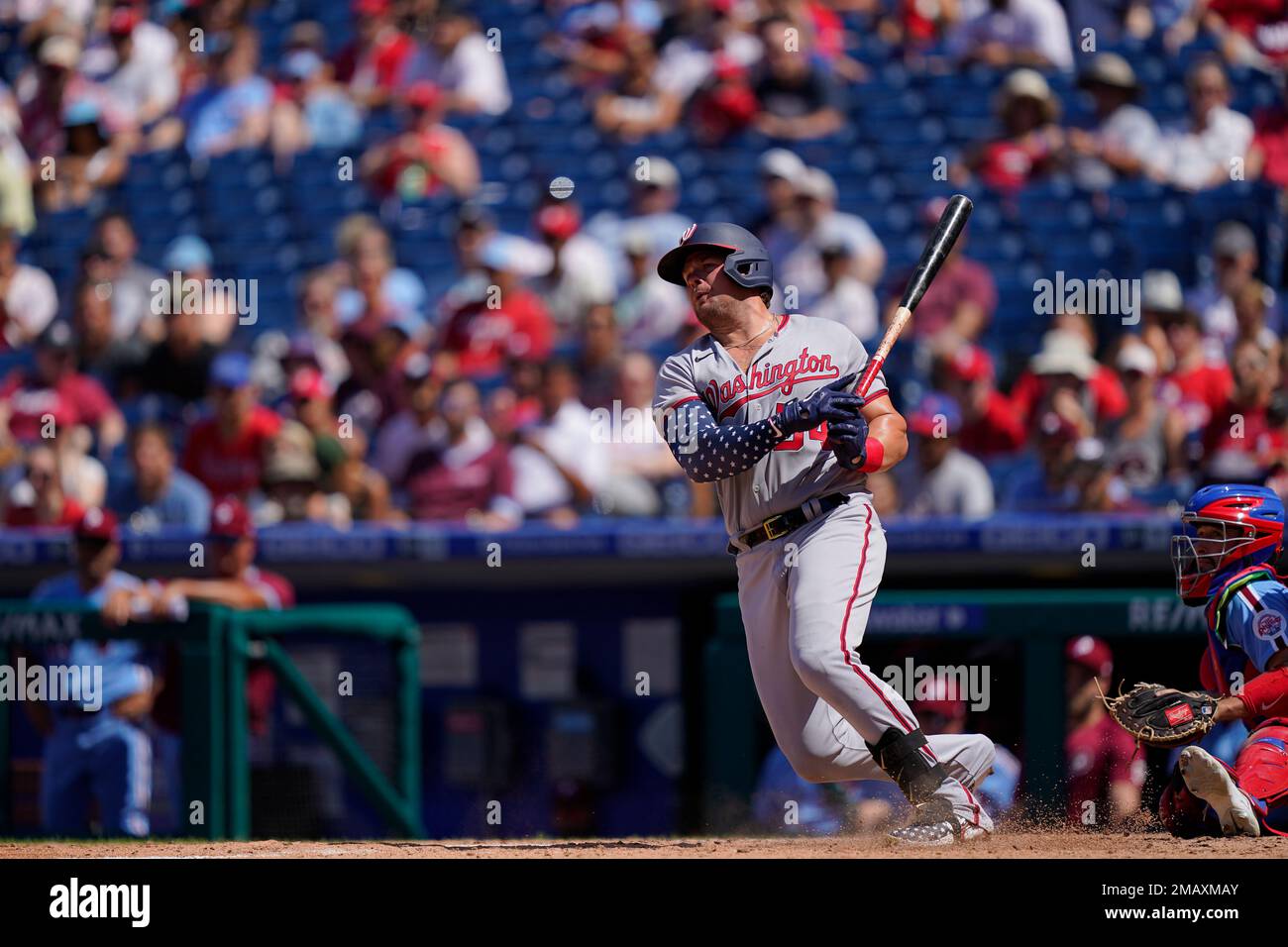 Washington Nationals' Luke Voit bats during the fourth inning of a ...