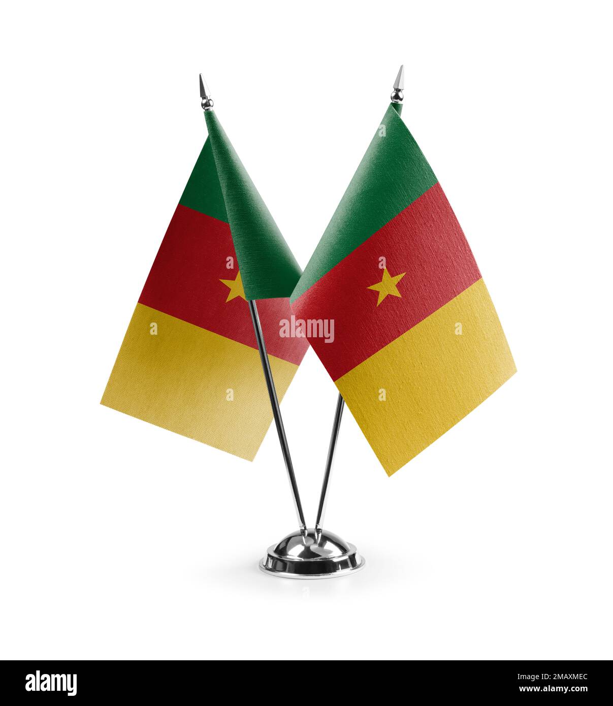Small national flags of the Cameroon on a white background Stock Photo ...