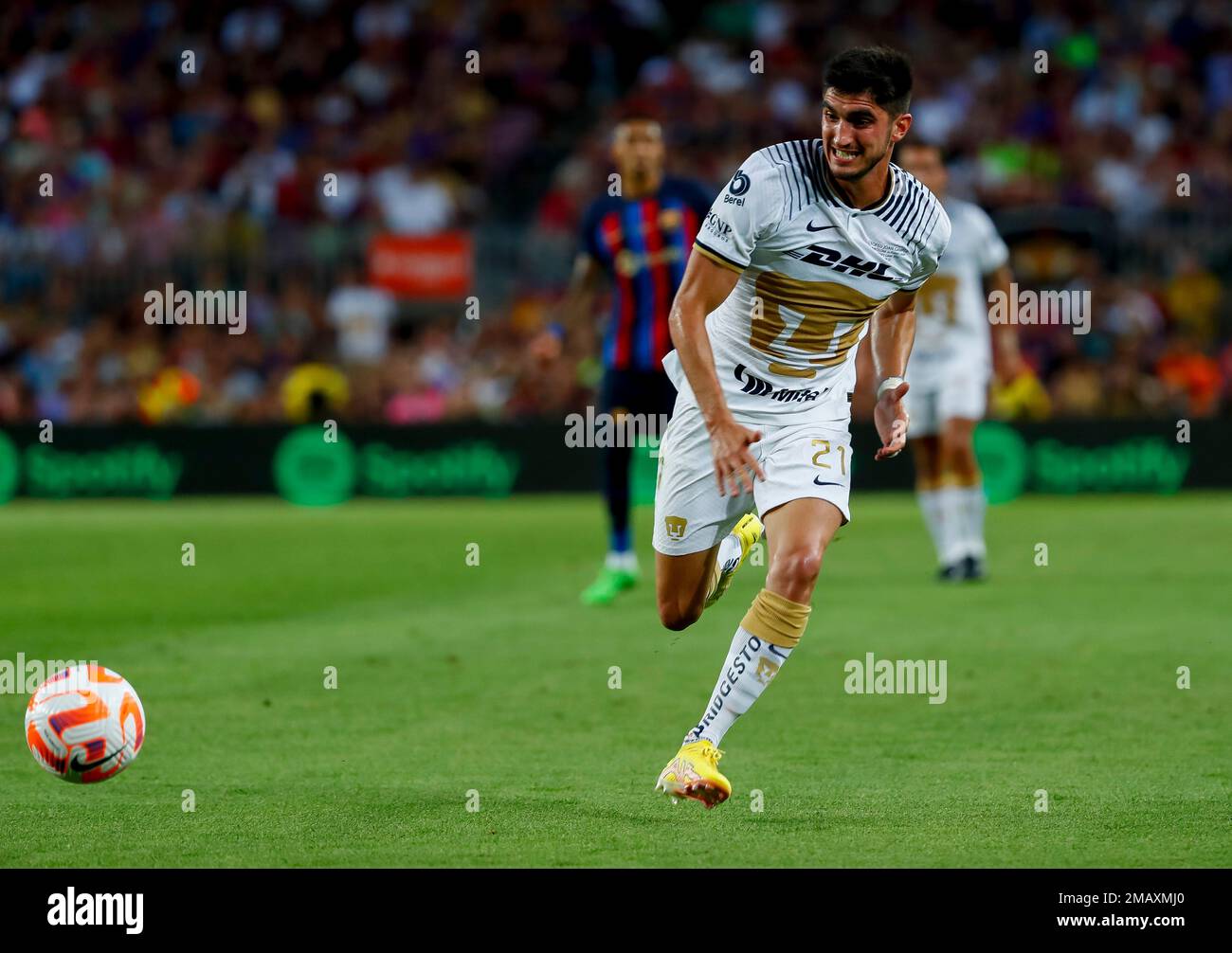 Mexico's Pumas Gustavo Del Prete runs for the ball during the Joan ...