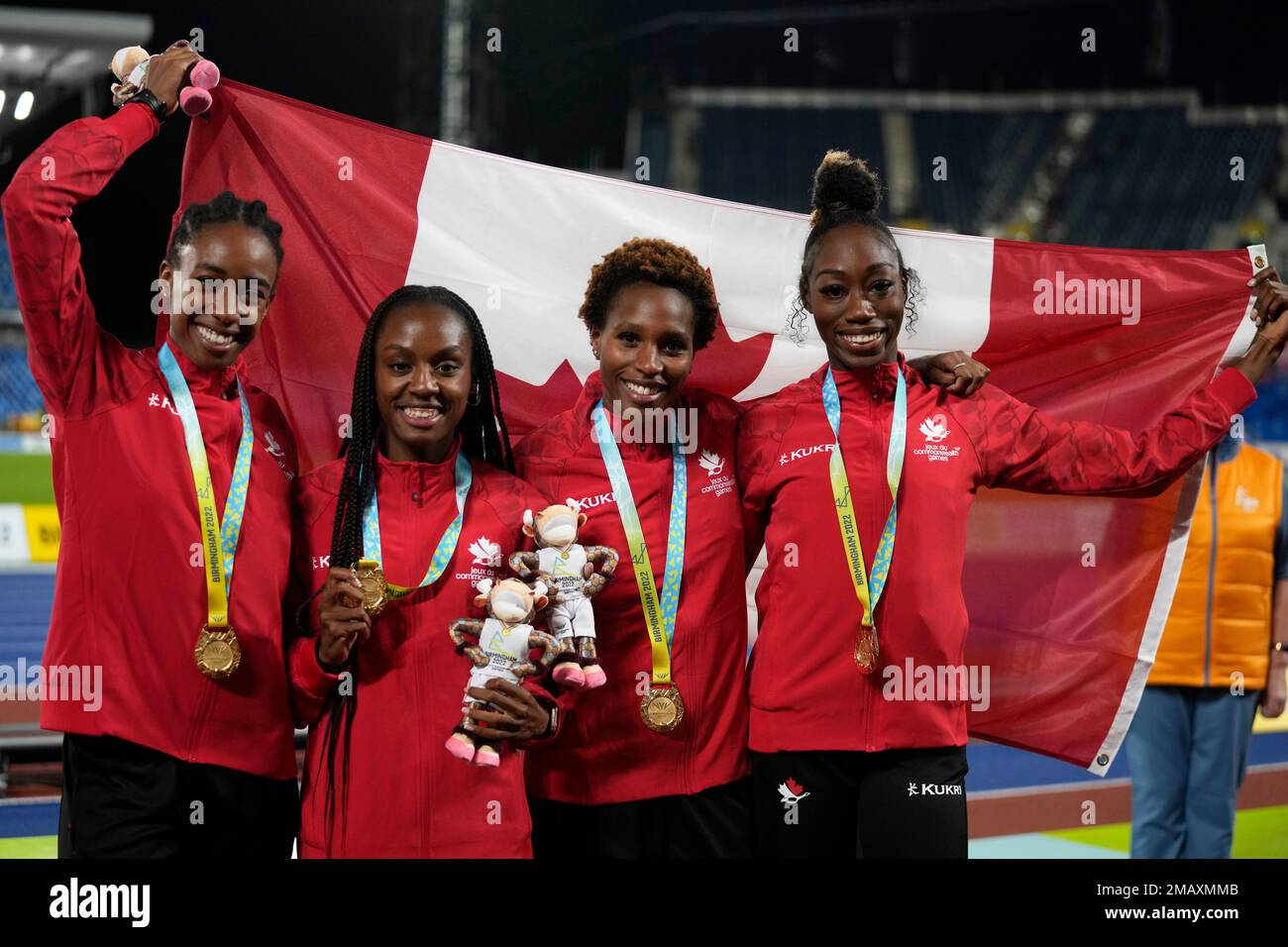 Team Canada's Kyra Constantine, Micha Powell Aiyanna Stiverne and ...
