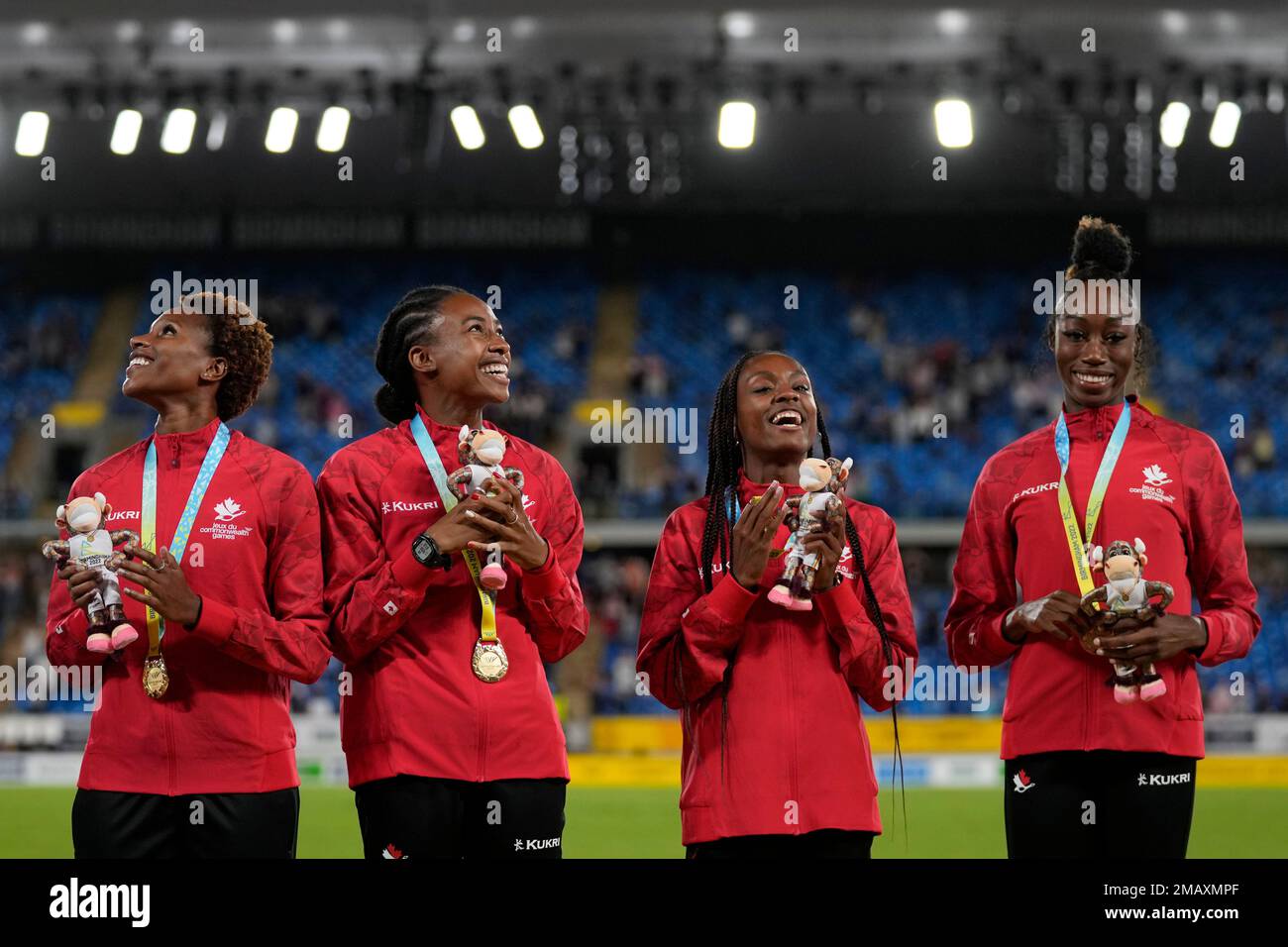 Team Canada's Kyra Constantine, Micha Powell Aiyanna Stiverne and ...