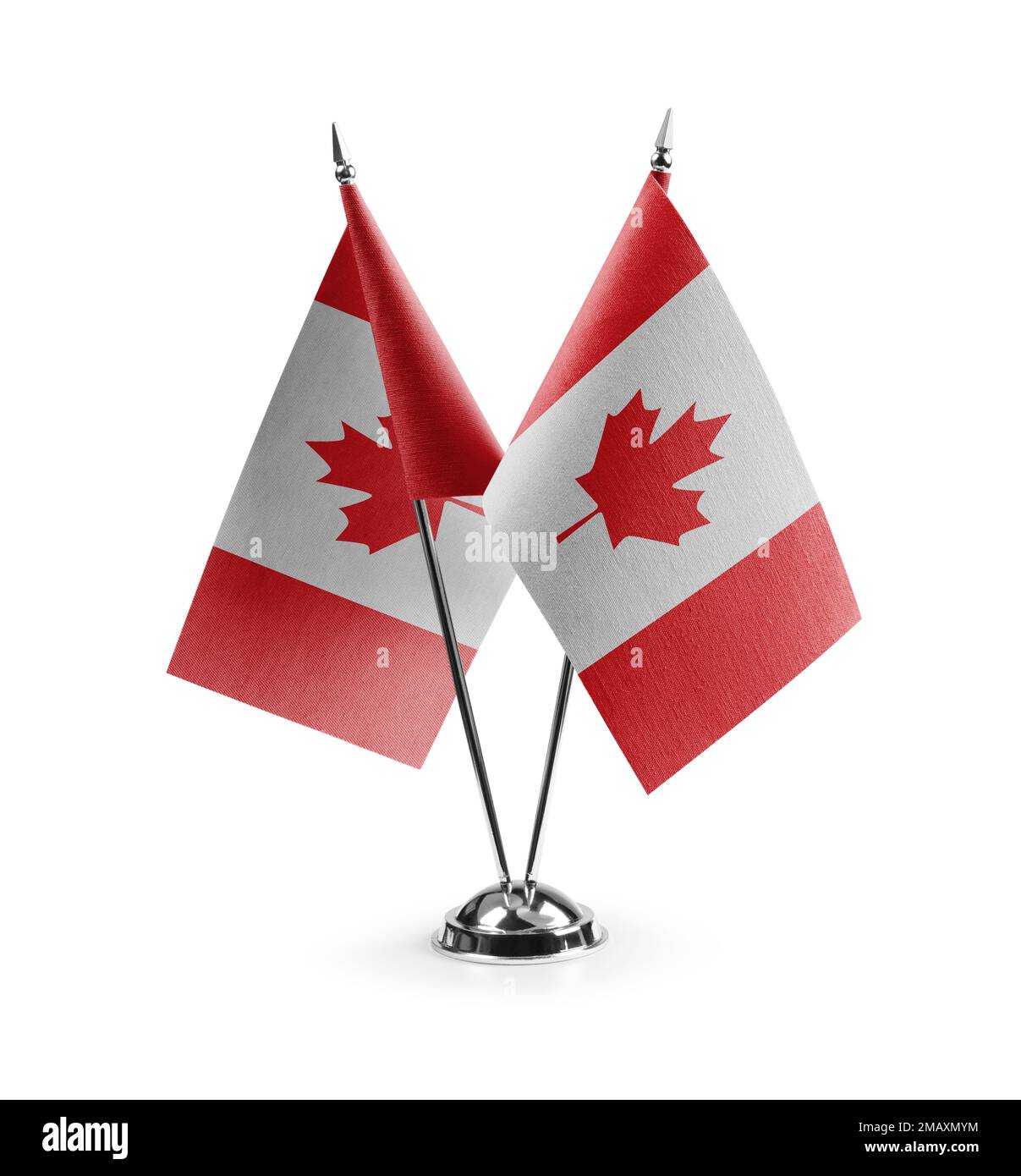 Small national flags of the Canada on a white background Stock Photo ...