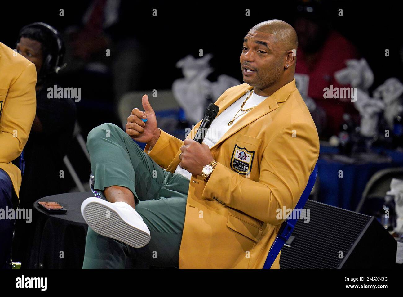 Richard Seymour, a member of the Pro Football Hall of Fame Class of ...