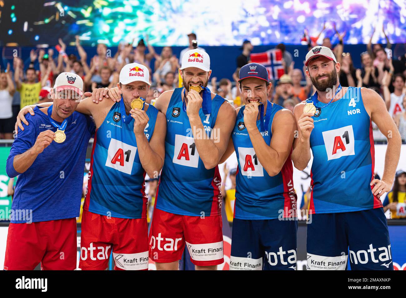 Christian Sorum, Anders Mol, Mathias Berntsen and Hendrik Mol of Norway ...