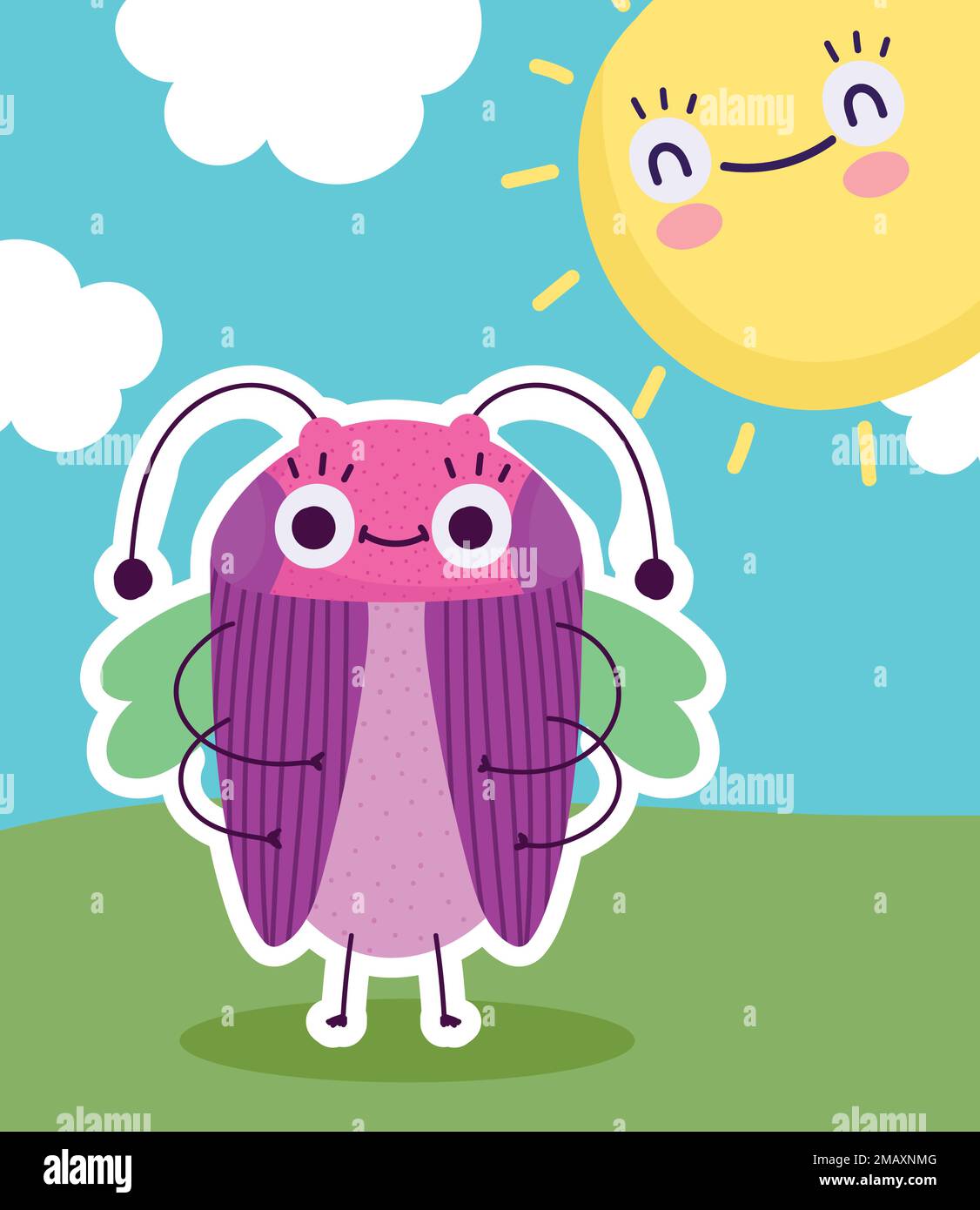 funny bug sunny day Stock Vector Image & Art - Alamy