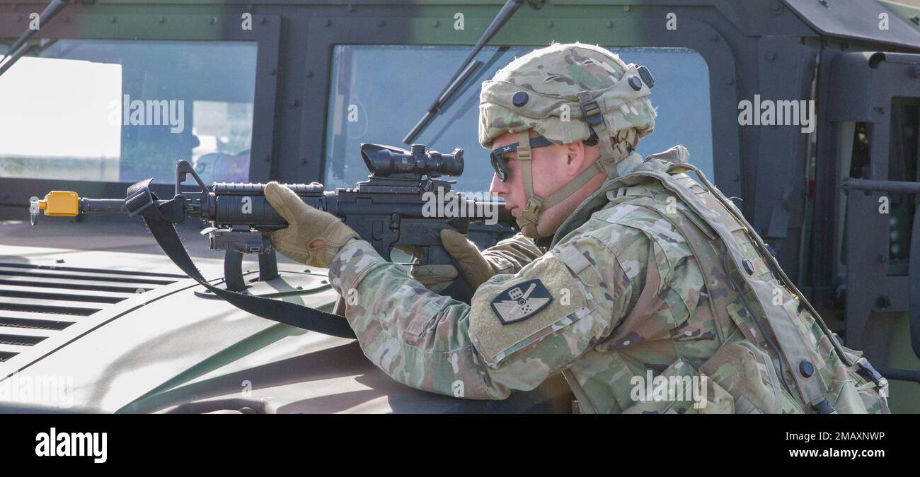 Spc. Staton Ward, a fire support specialist with Headquarters and ...