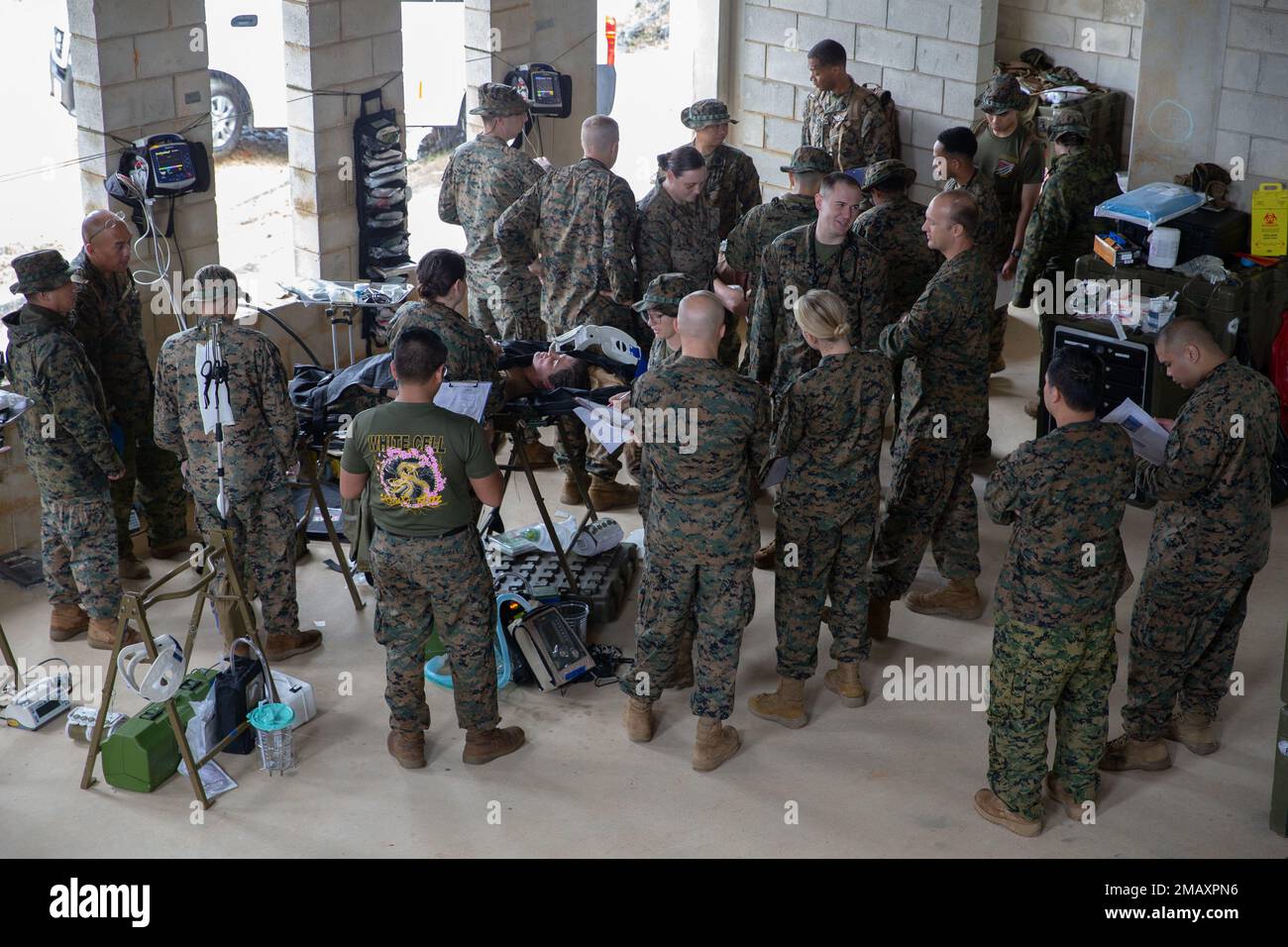 U.S. Navy Corpsmen with 3rd Medical Battalion, 3rd Marine Logistics ...