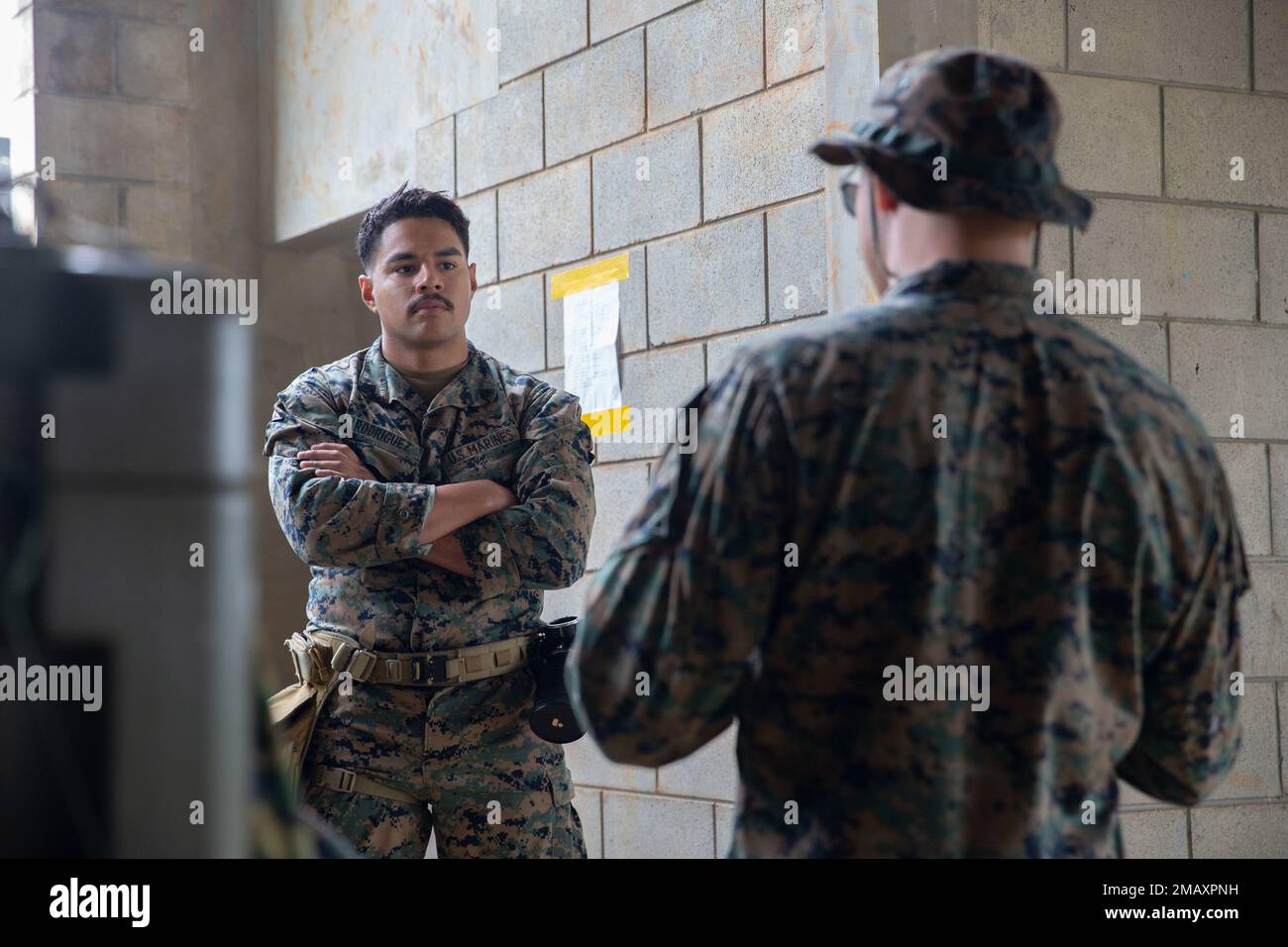 U.S. Marine Corps Cpl. Moses Rodriguez, a combat videographer with ...