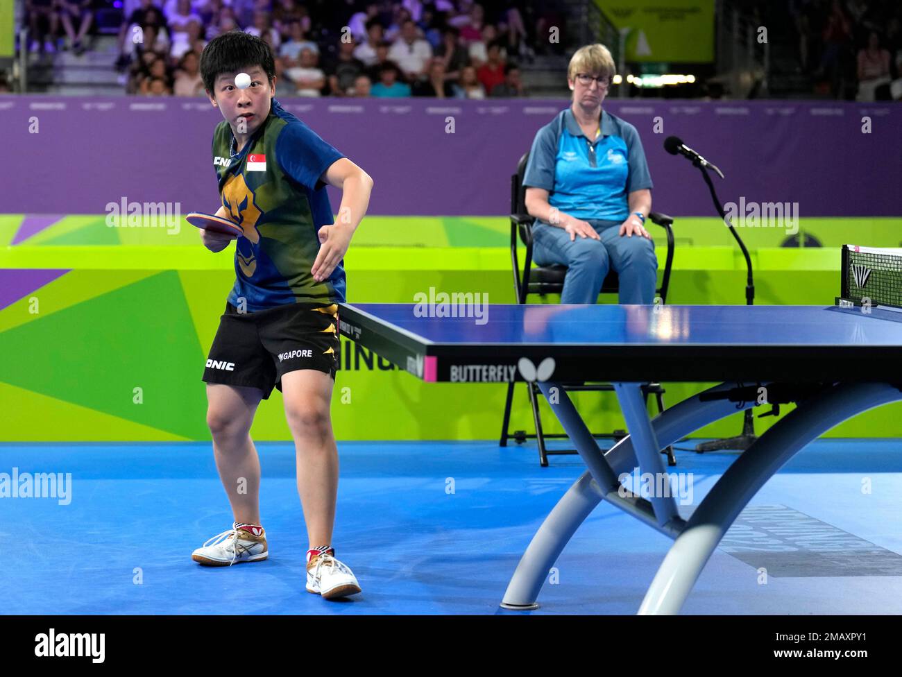 Singapore's Jian Zeng competes during the women's gold medal table ...