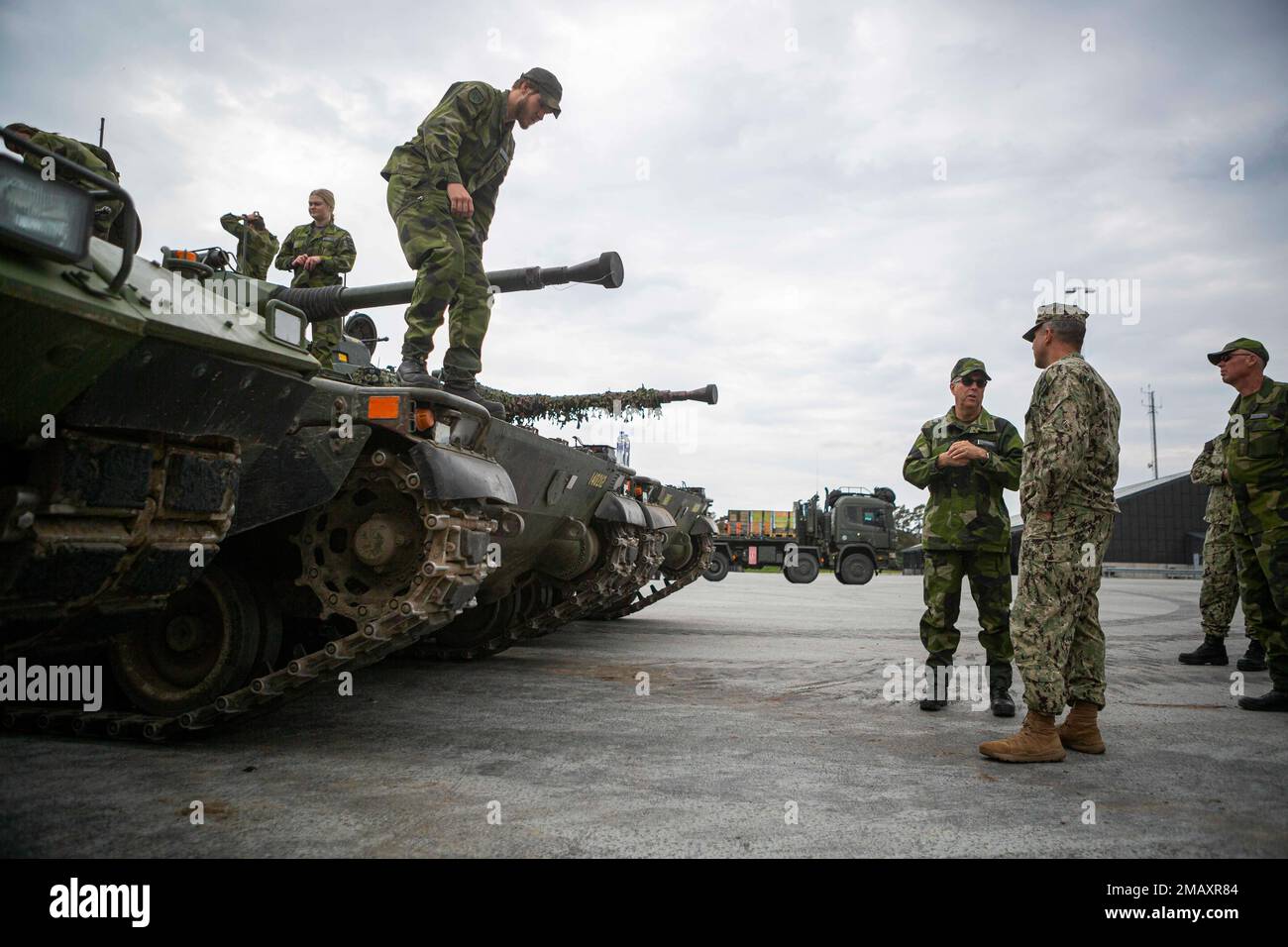 U.S. Navy Rear Adm. John V. Menoni, commander, Expeditionary Strike ...