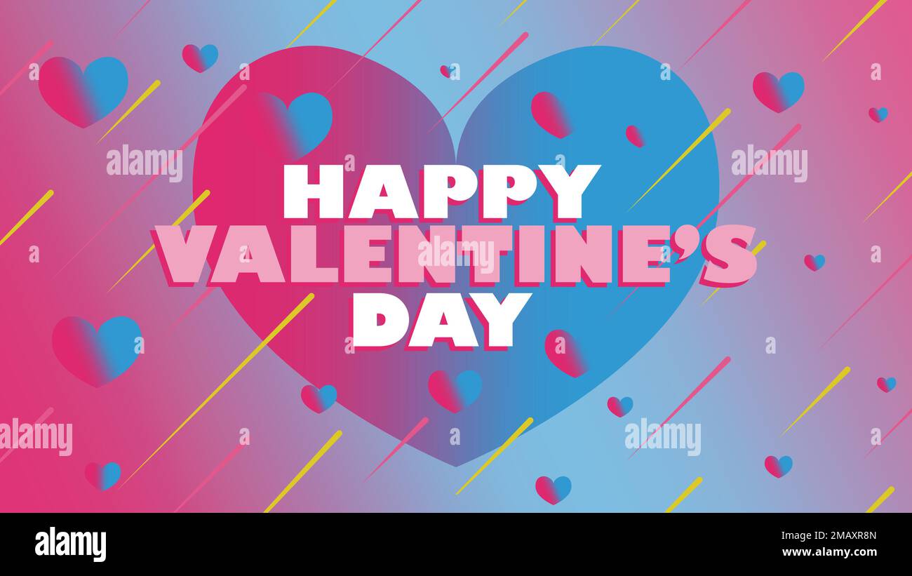 Vector banner design celebrating Valentine's day on the 14th of ...