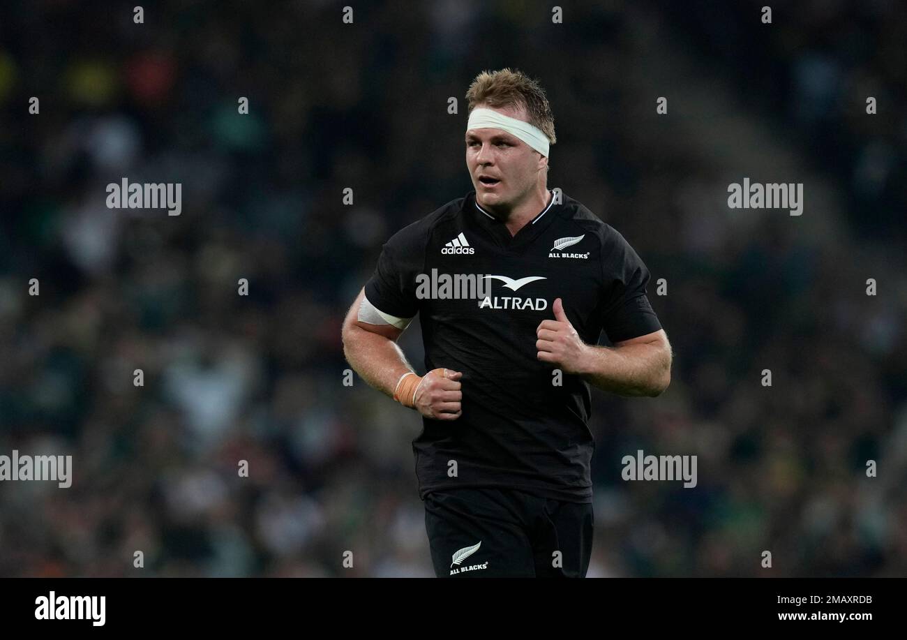 New Zealand's captain Sam Cane runs during the Rugby Championship test ...