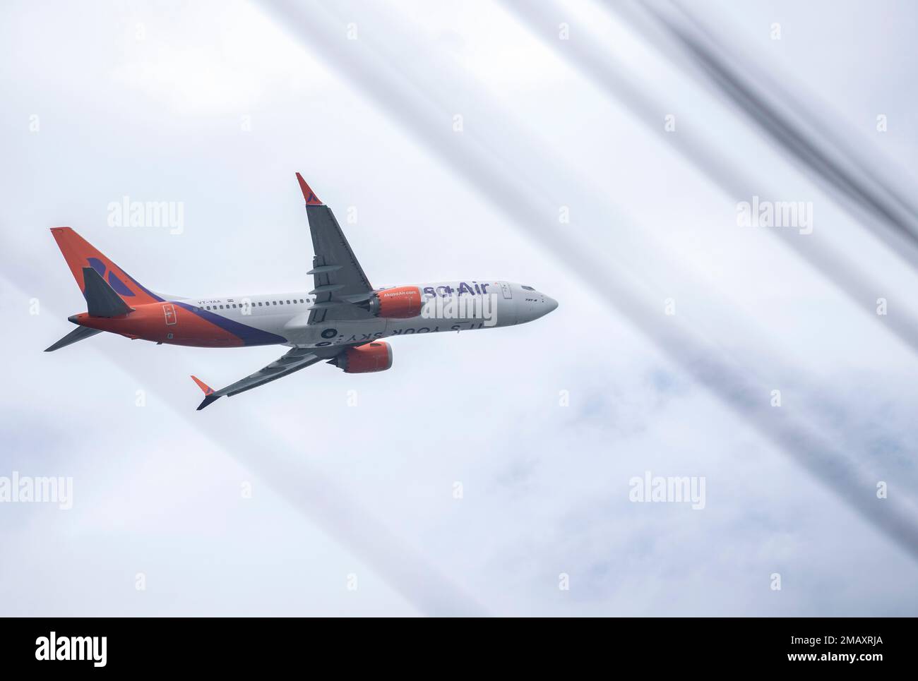 An aircraft of India's newest airline Akasa Air takes off on its first ...