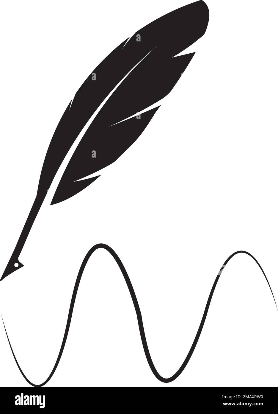 quill pen logo stock illustration design Stock Vector Image & Art - Alamy