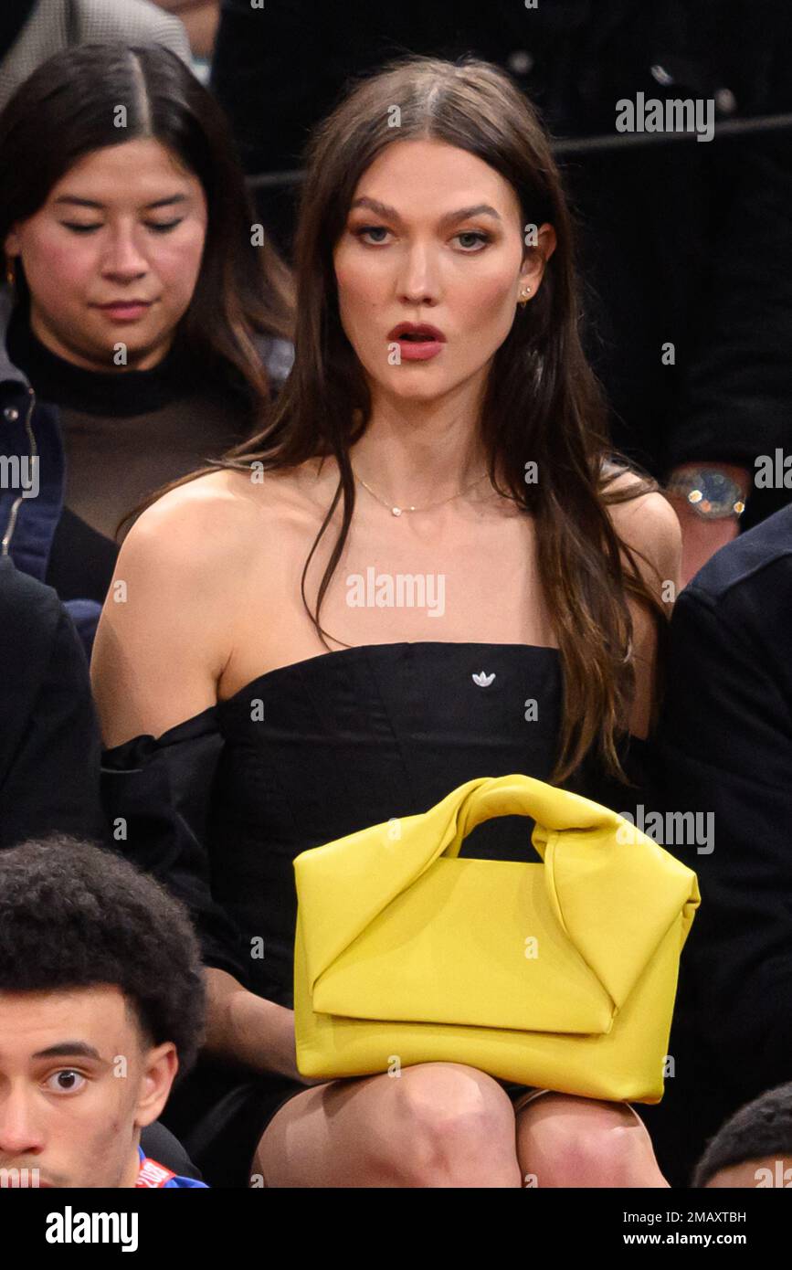 Model Karlie Kloss attends the NBA Paris Game 2023 match between ...