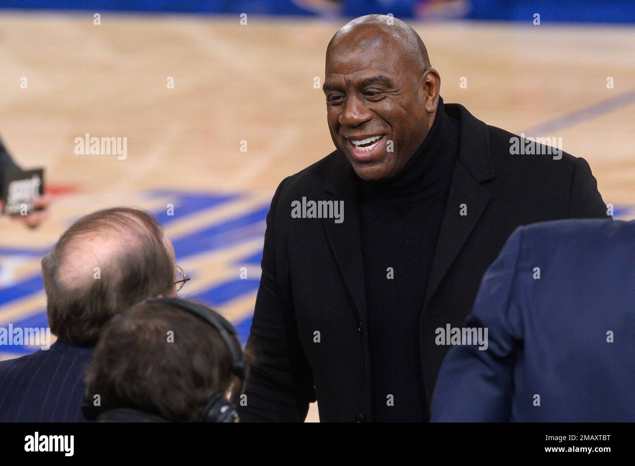 Magic Johnson attends the NBA Paris Game 2023 match between Detroit ...