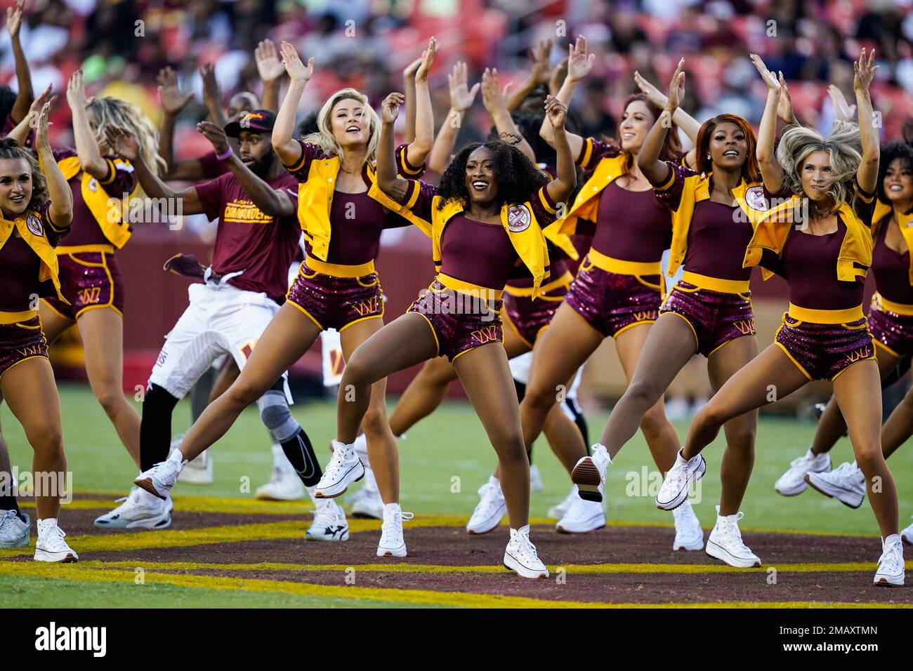 The Washington Commanders Command Force perform during an NFL football ...