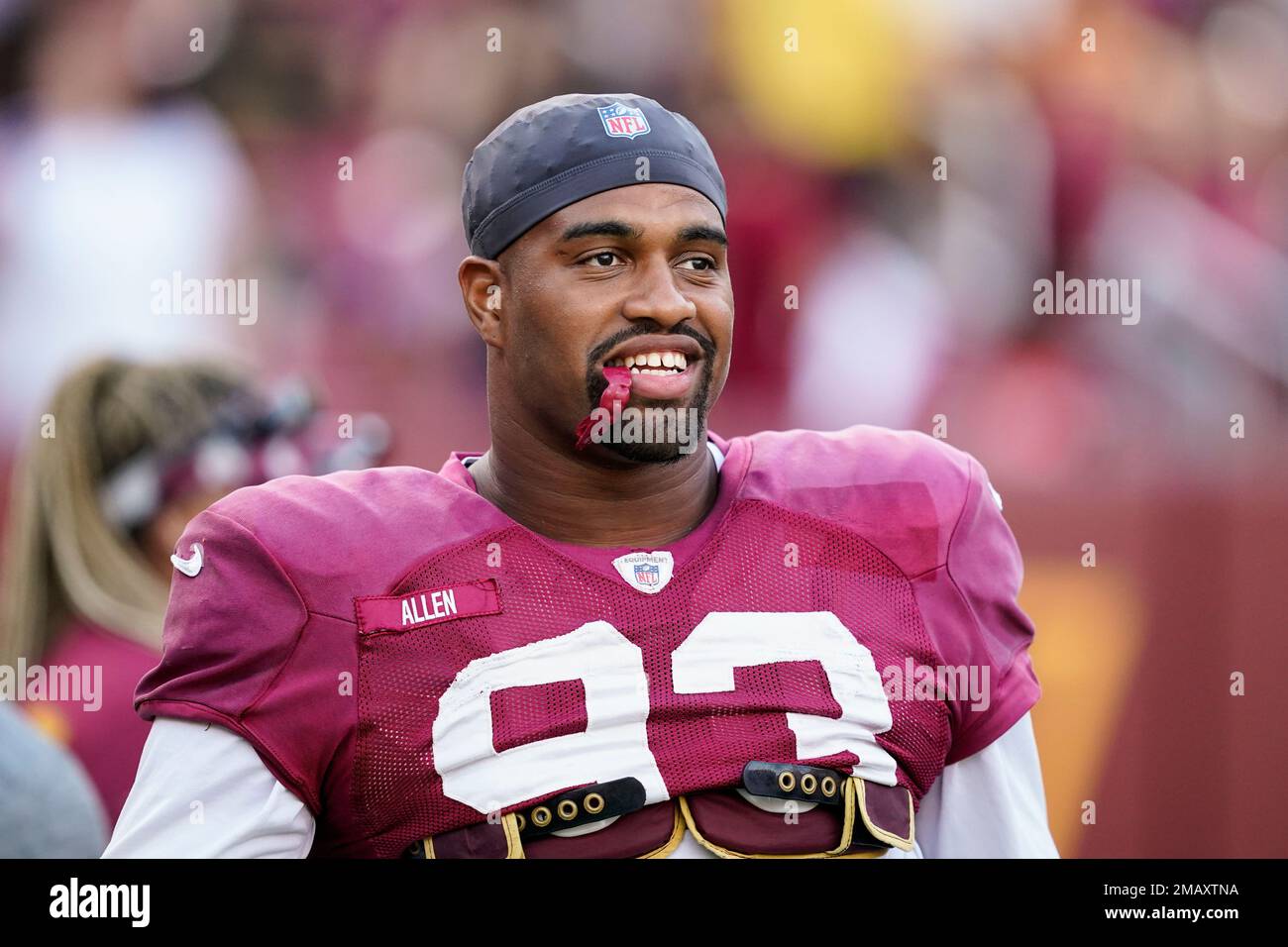 Washington Commanders defensive tackle Jonathan Allen (93) arrives for ...