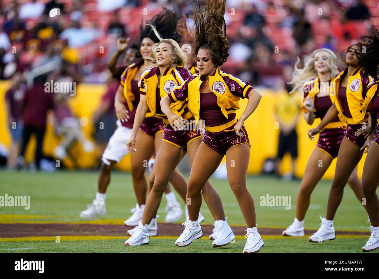 The Washington Commanders Command Force perform during an NFL football ...