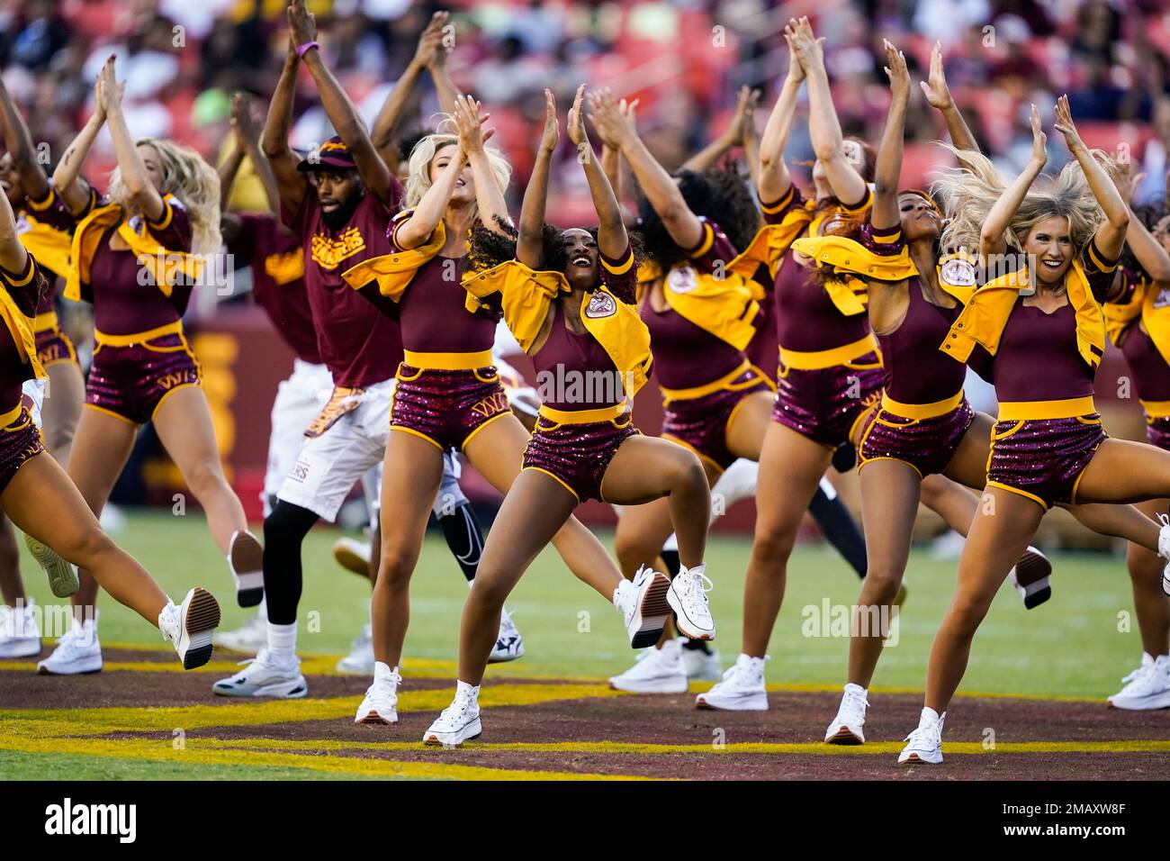 The Washington Commanders Command Force perform during an NFL football ...