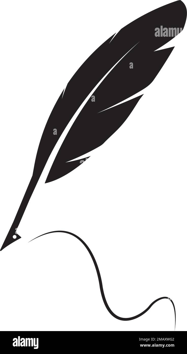 quill pen logo stock illustration design Stock Vector Image & Art - Alamy