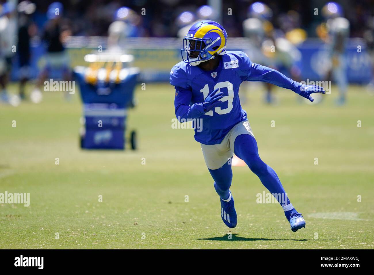 Los Angeles Rams wide receiver Brandon Powell (19) participates in ...