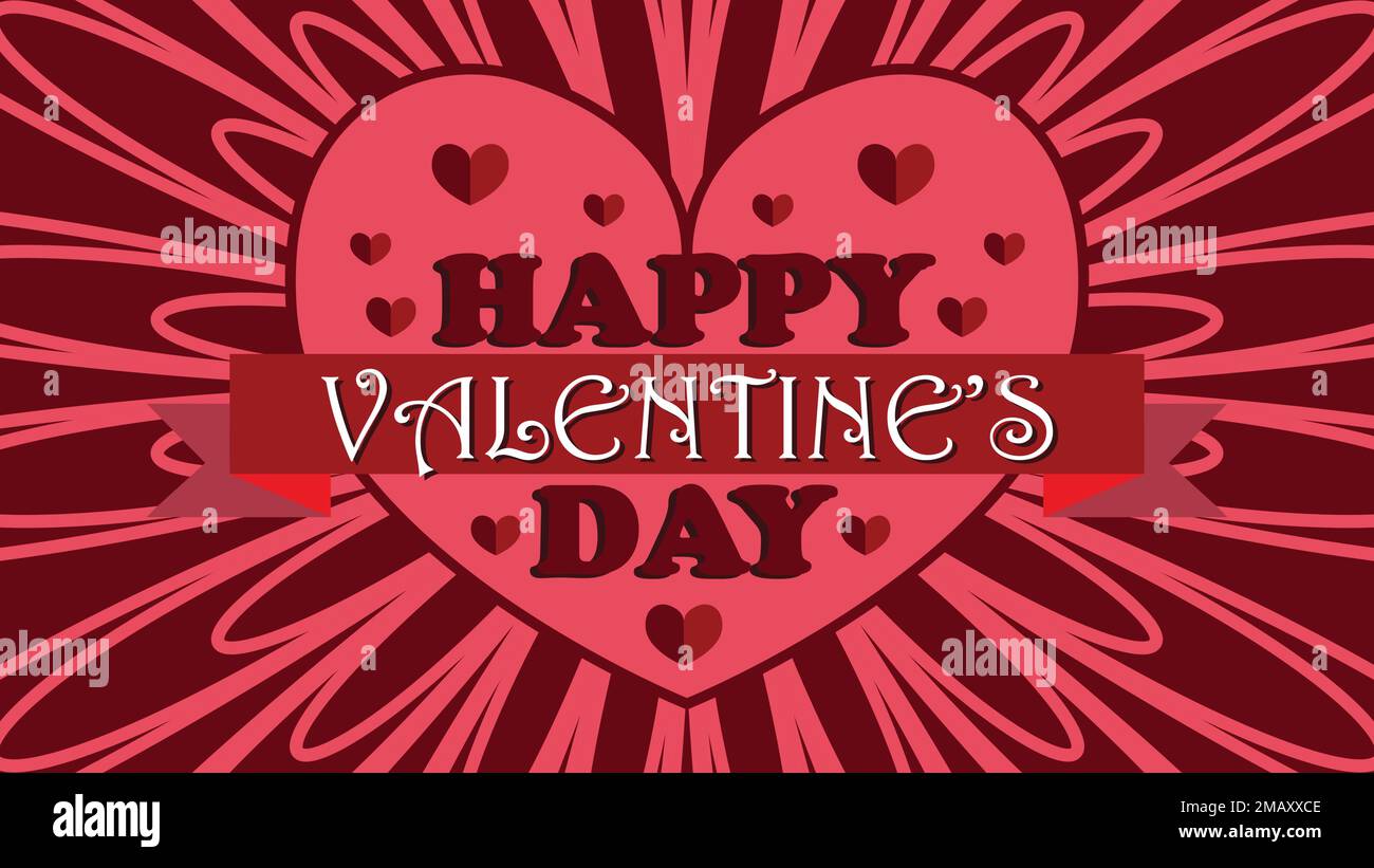 Vector banner design celebrating Valentine's day on the 14th of ...