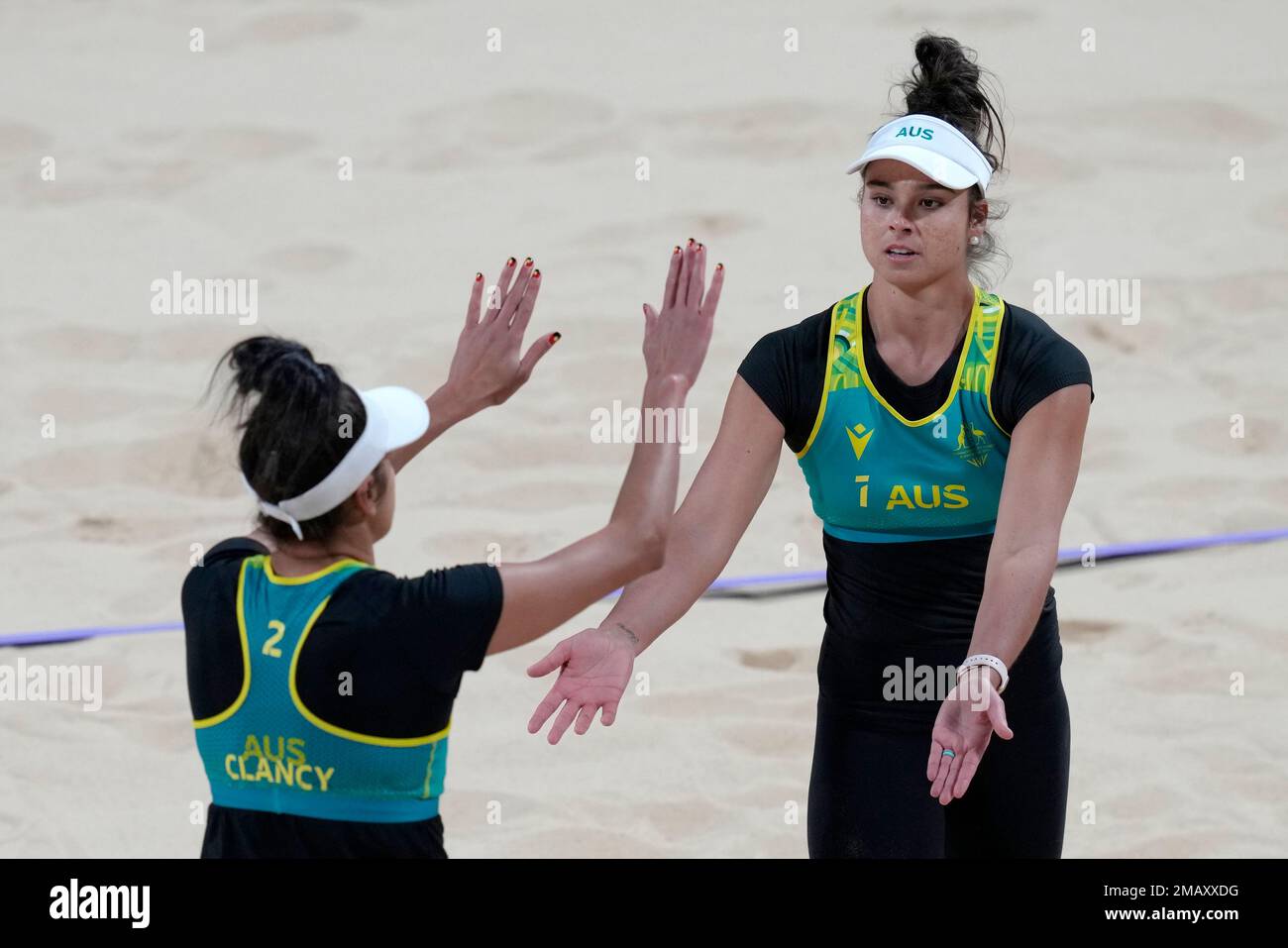 Mariafe Artacho del Solar, right, and Taliqua Clancy of Australia ...