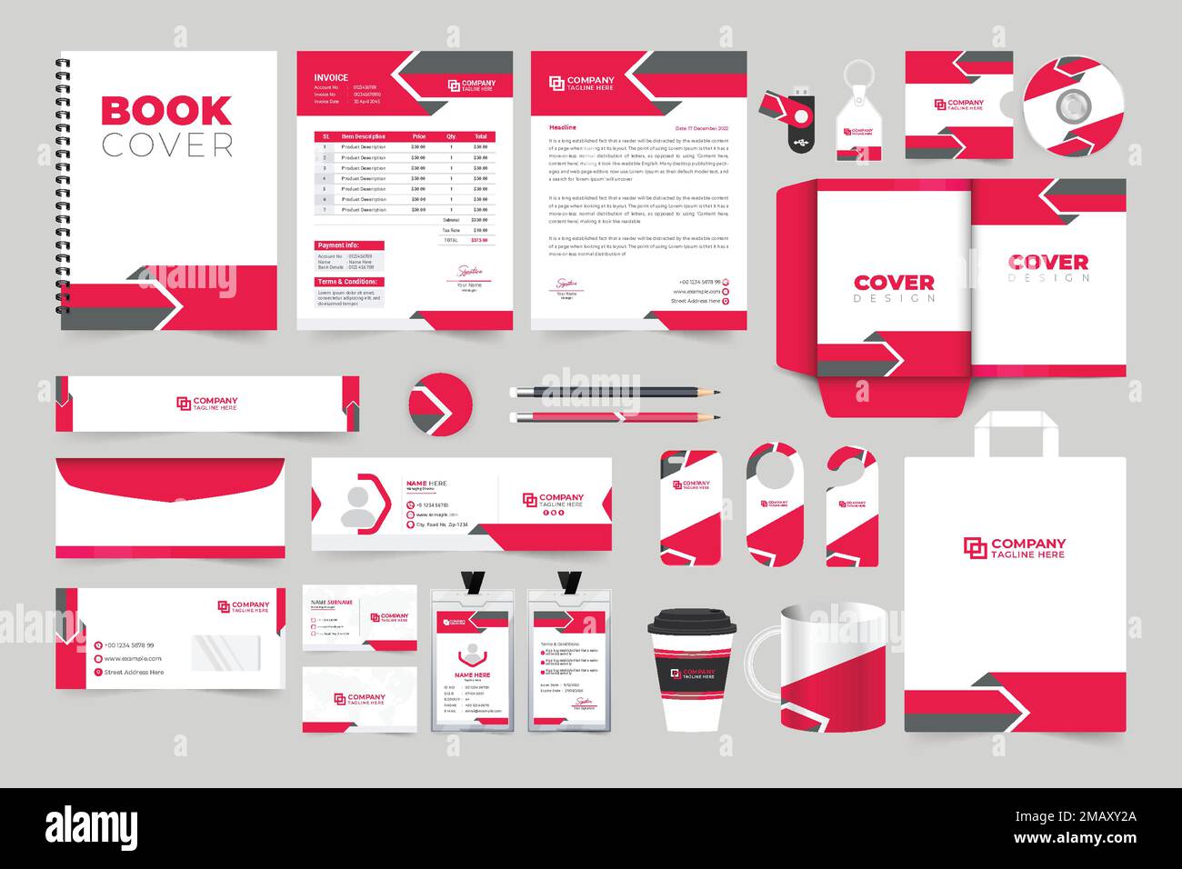 Modern company promotional letterhead, envelope, and badge design for ...