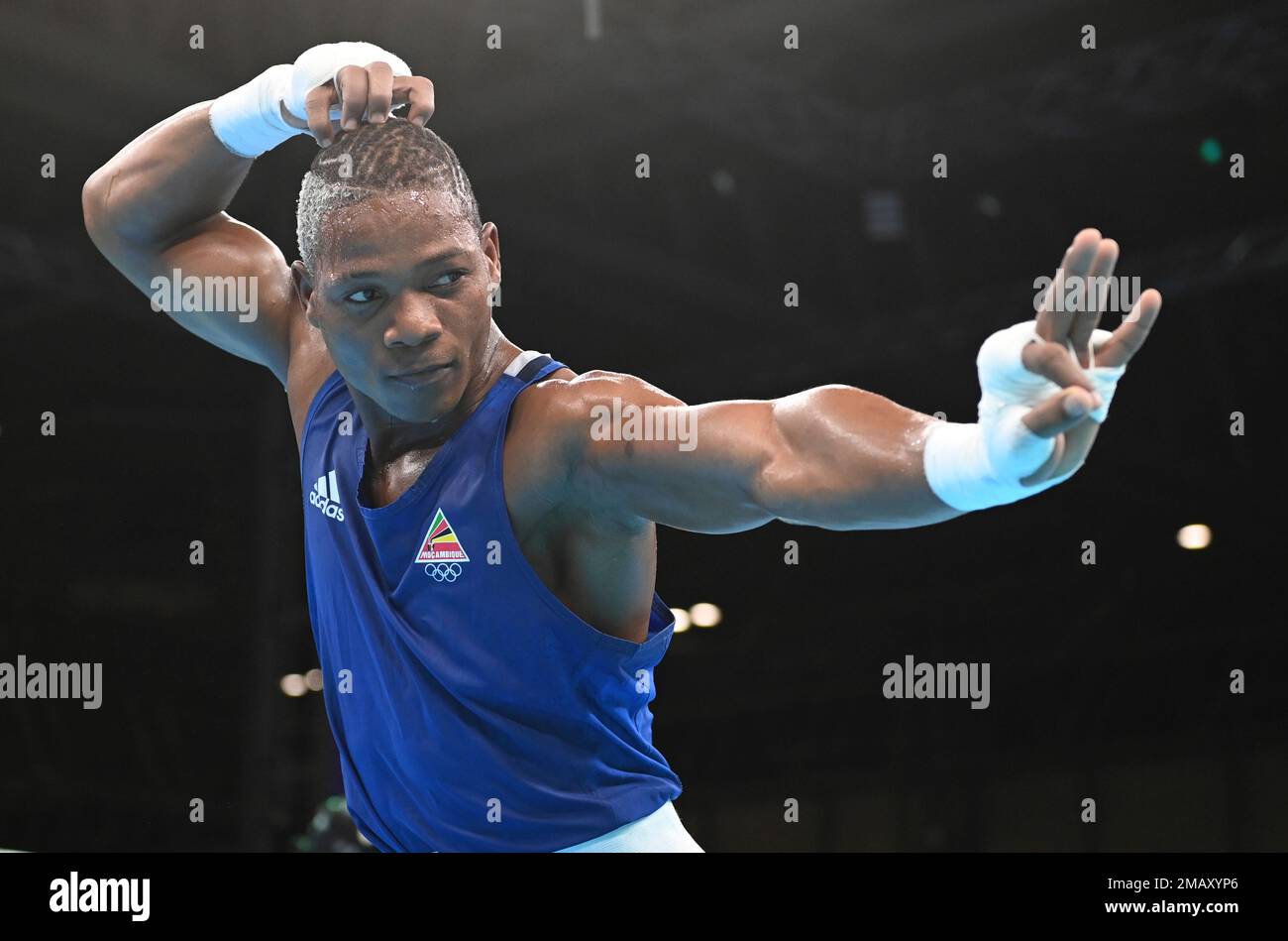 Mozambique's Tiago Osorio Muxanga reacts after winning the Men's Light ...