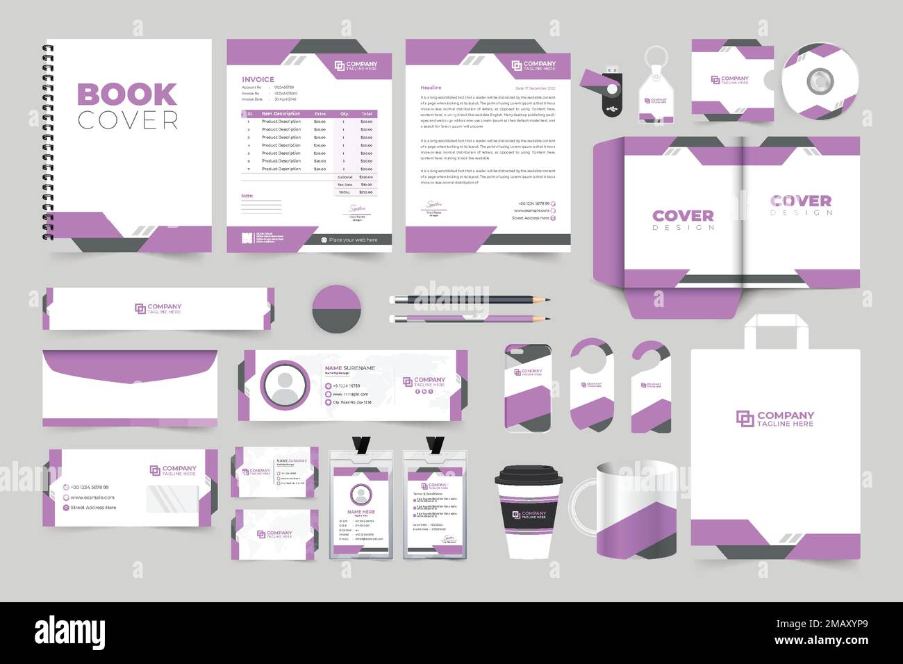 Fashion business brand identity promotional template design with ...