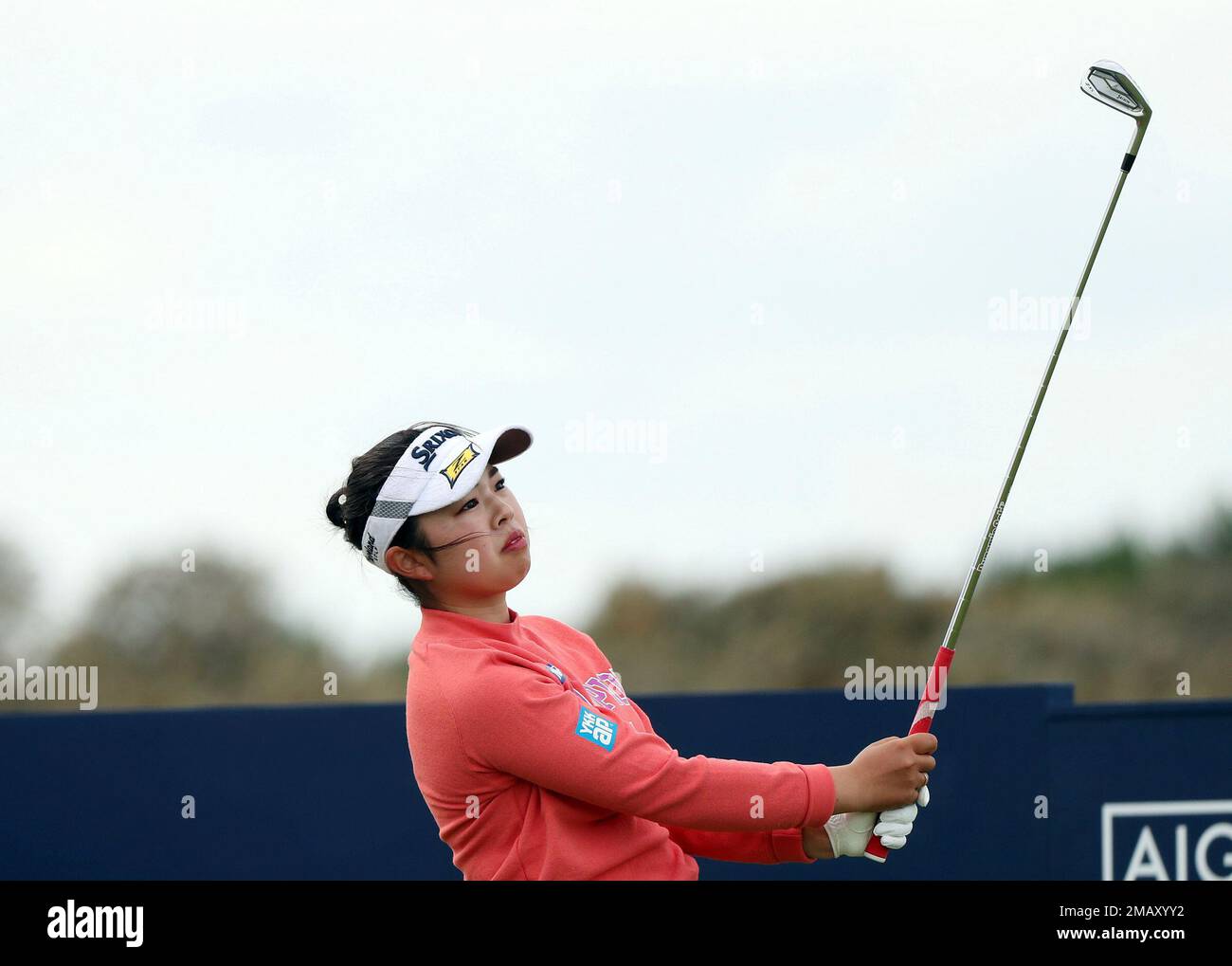 Japan's Miyuu Yamashita plays her tee shot from the 4th during the ...