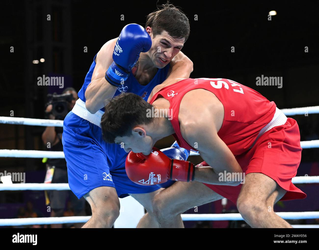 Scotland's Reese Lynch, right, and Canada's Wyatt Sanford compete ...
