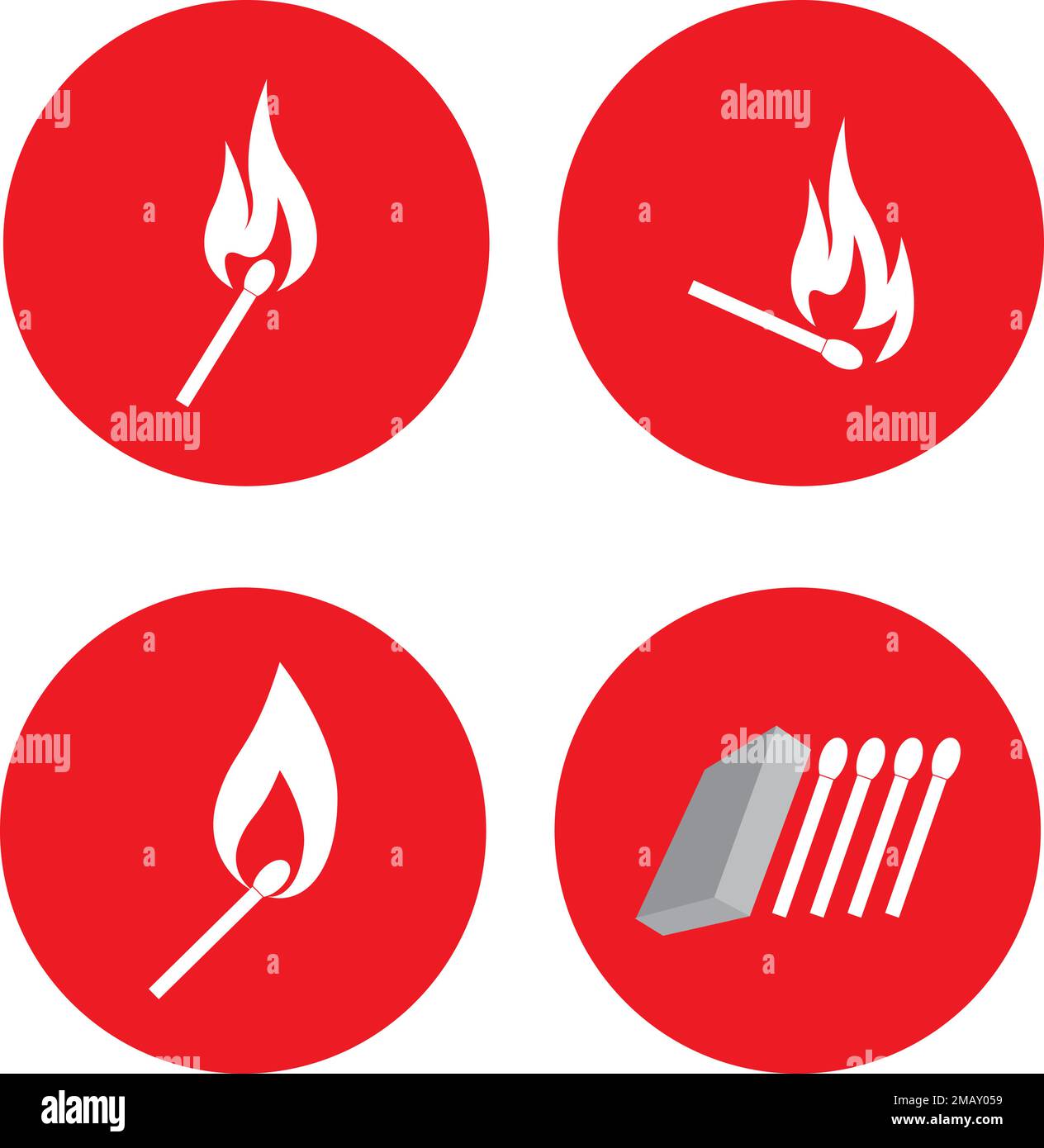 stem matches logo stock illustration design Stock Vector Image & Art - Alamy